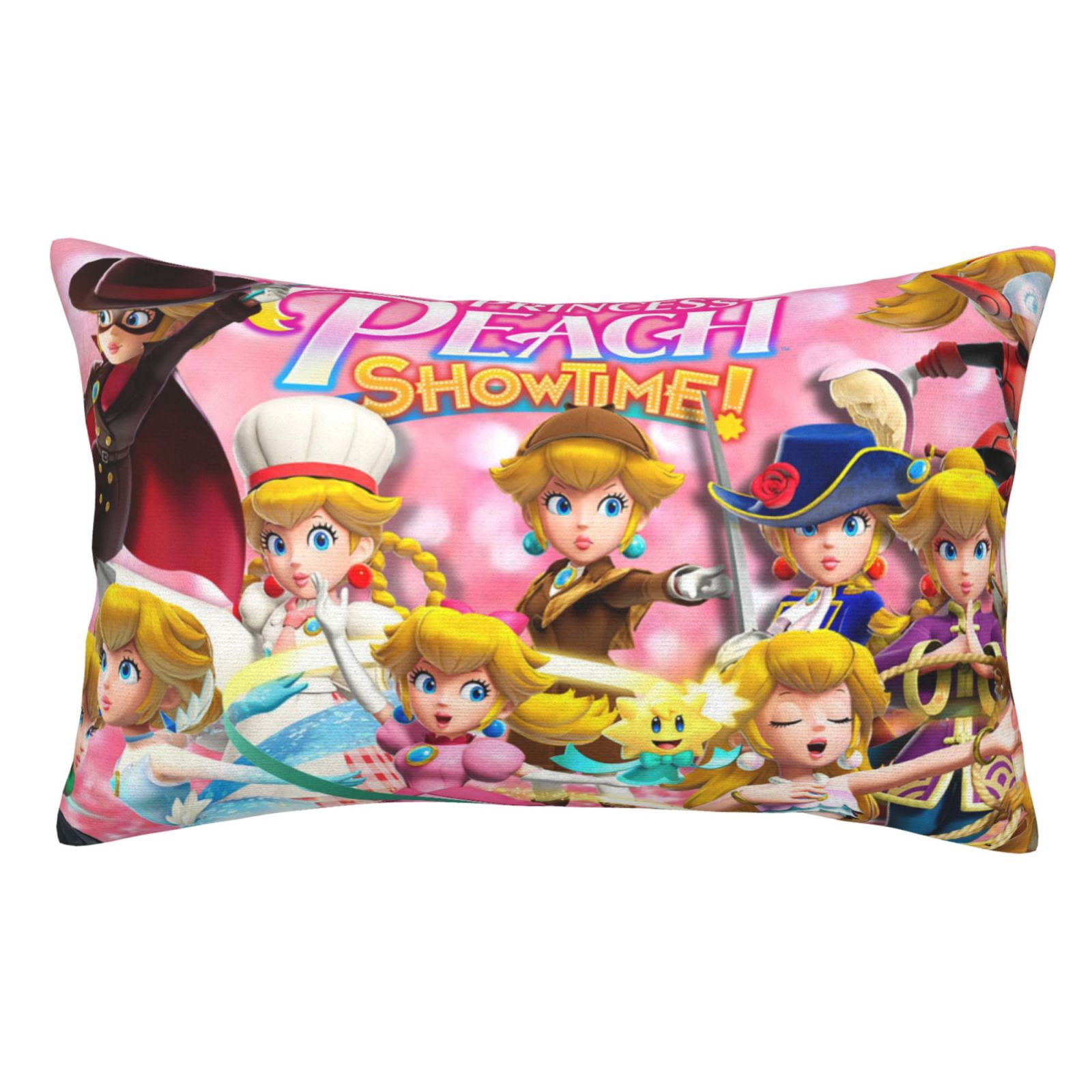 Mario Princess Peach Throw Pillow Covers 20"X30" Pillow Case Cushion ...