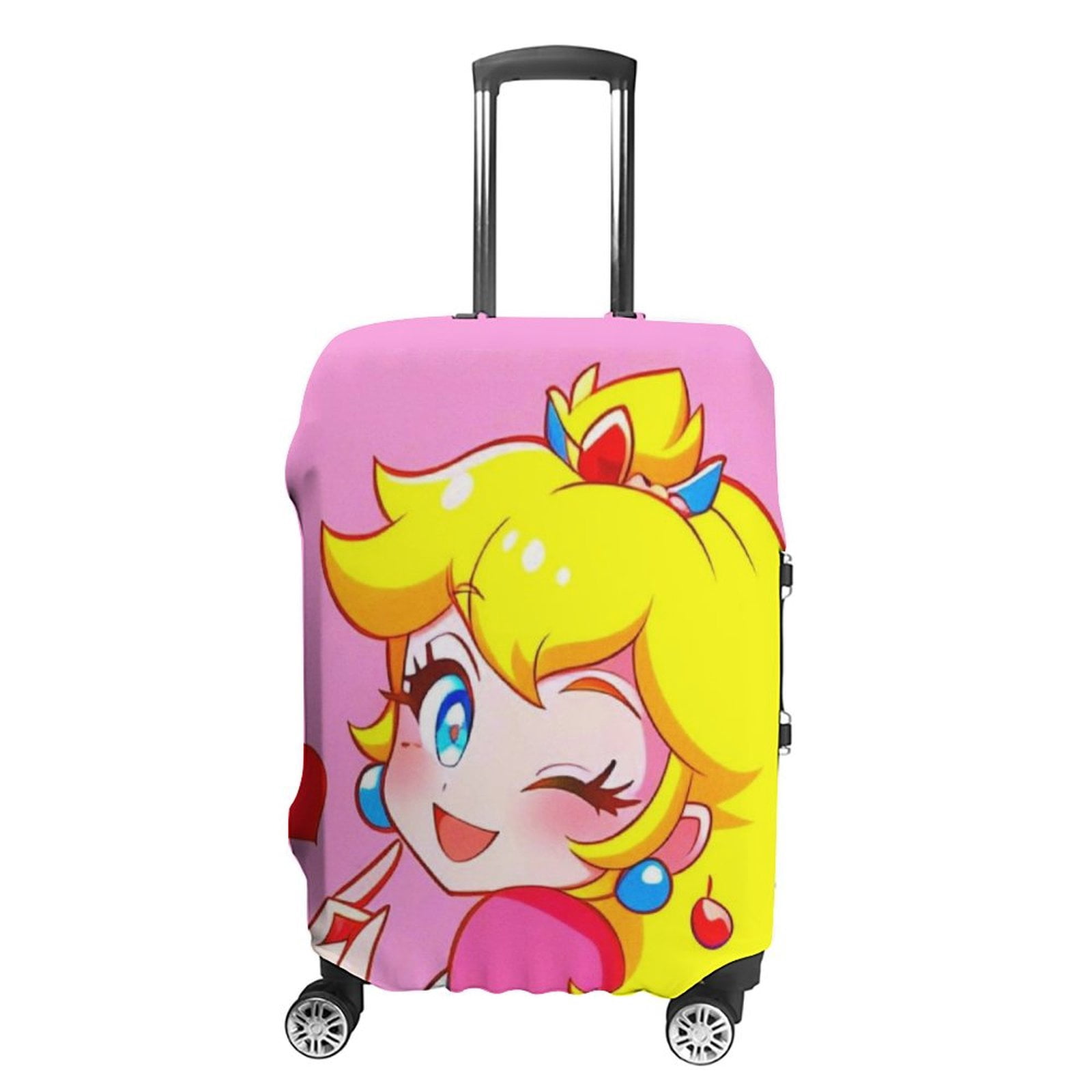 Mario Princess Peach Travel Luggage Cover Luggage Cover fits S suitcase ...