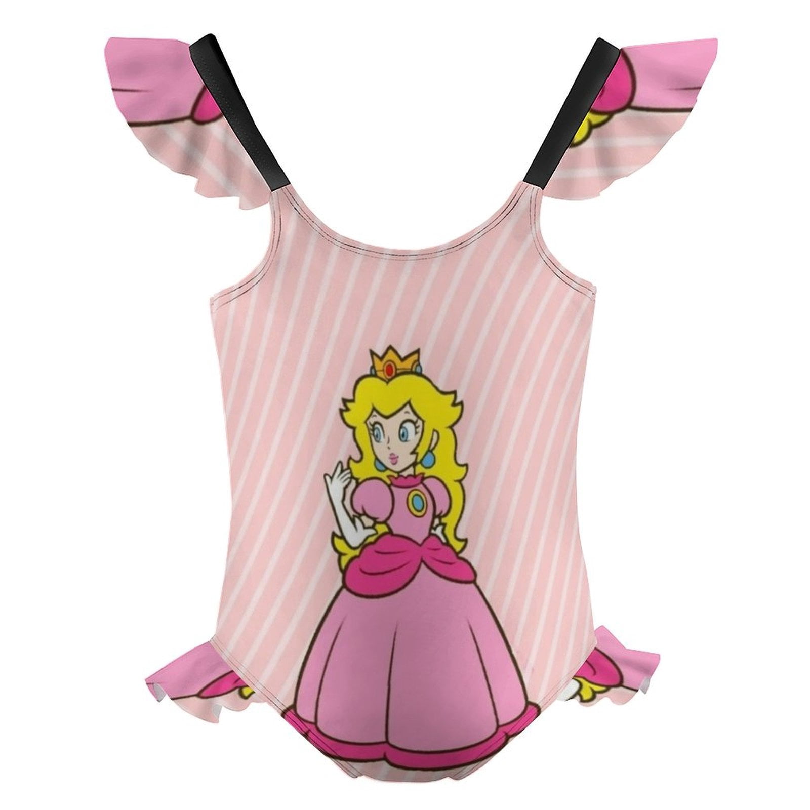 Mario Princess Peach swimsuit for Girl Cute Teen Girls One Piece Ruffle ...