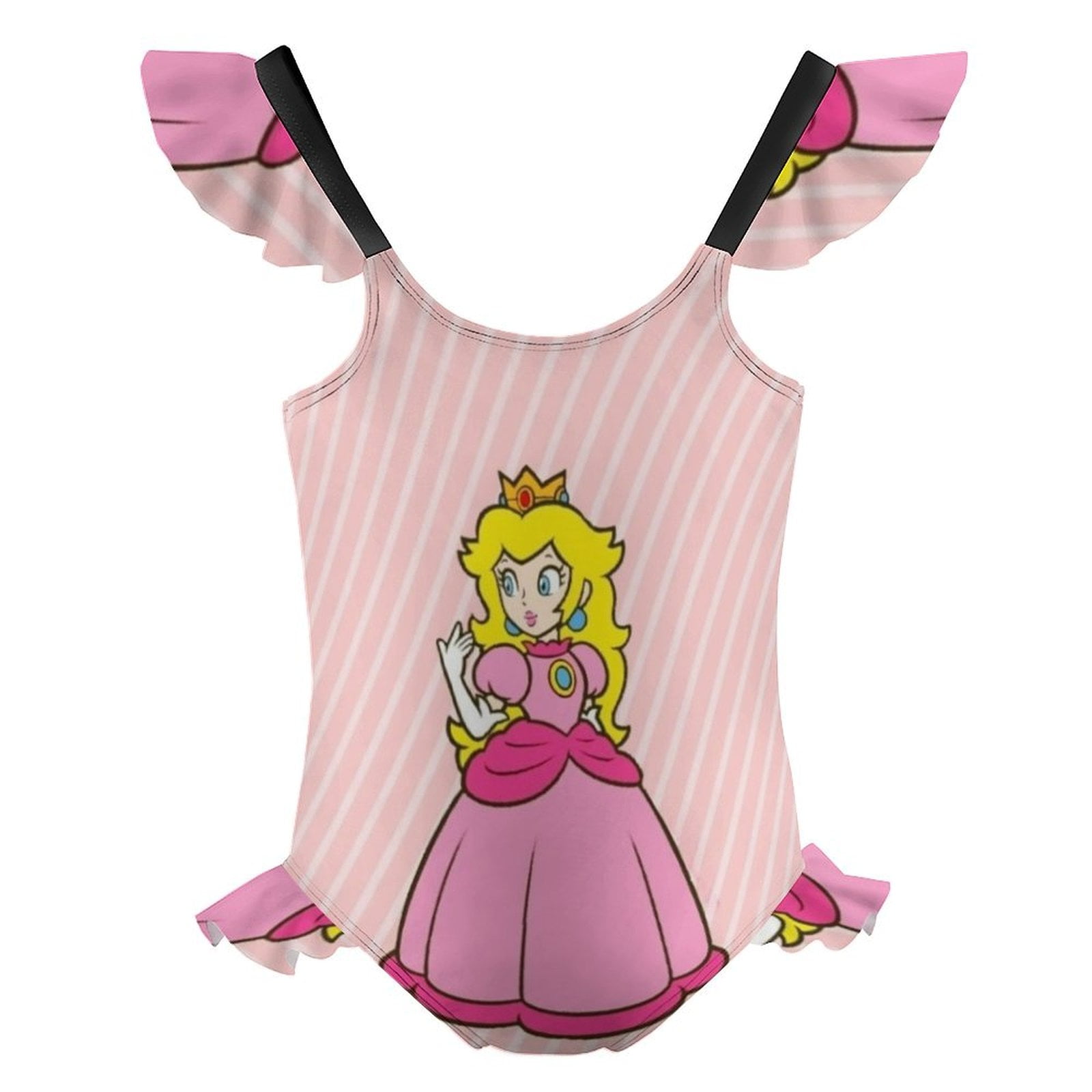 Mario Princess Peach swimsuit for Girl Cute Teen Girls One Piece Ruffle ...