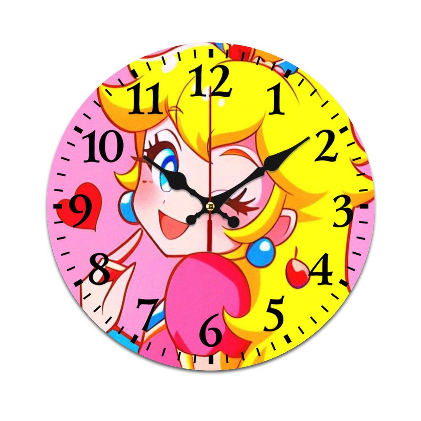 Mario Princess Peach wall clocks battery operated decorative 30cm/11 ...