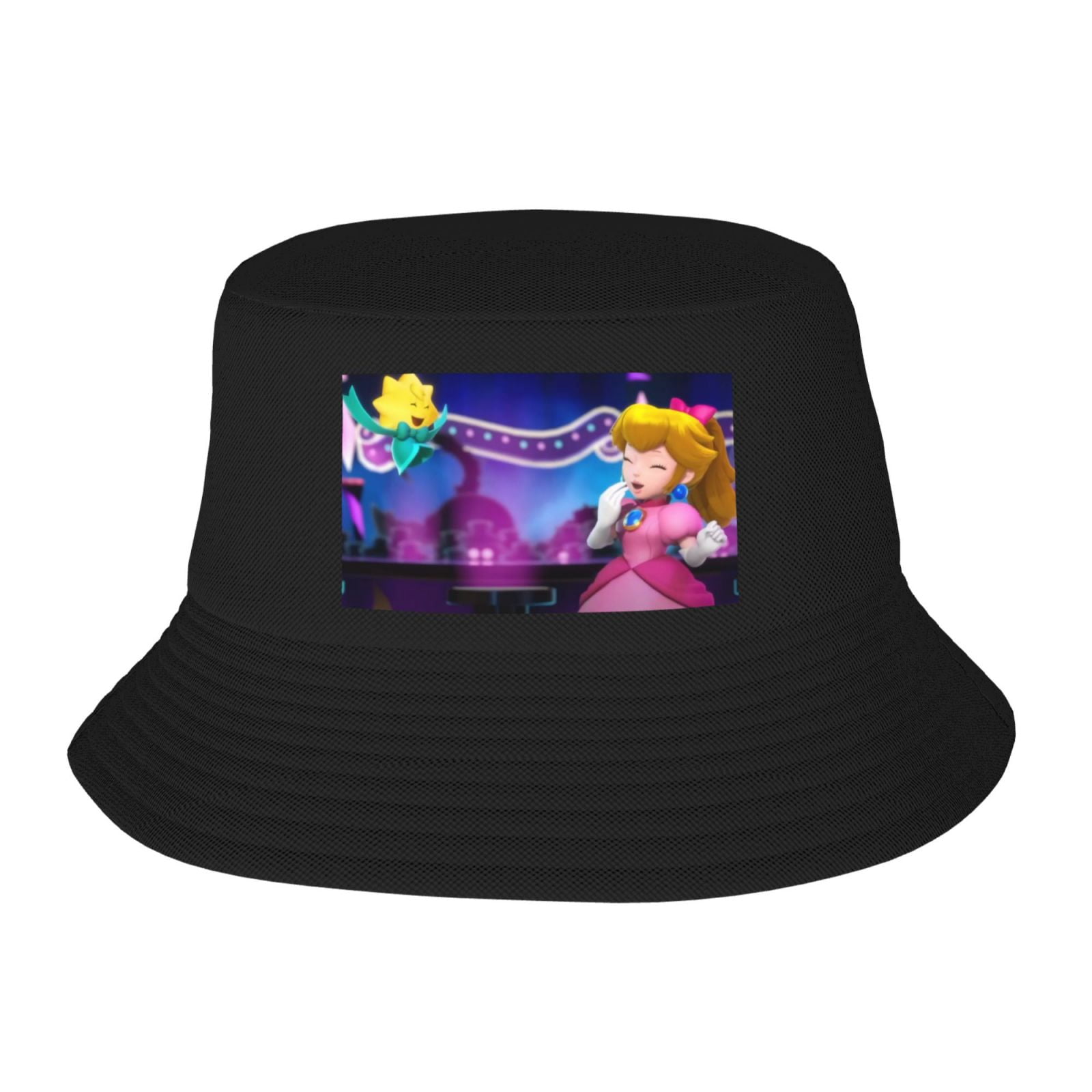 Mario Princess Peach66adult Fisherman Bucket Hat - Unisex Cotton Sun ...