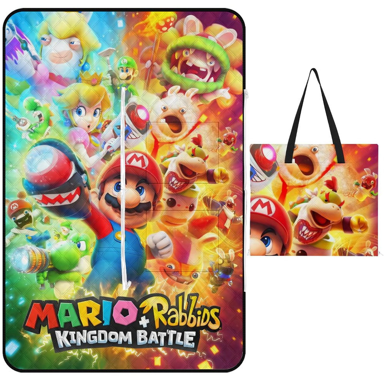 Mario Rabbids Kingdom Battle Extra Large Picnic Blanket Waterproof,59"x ...