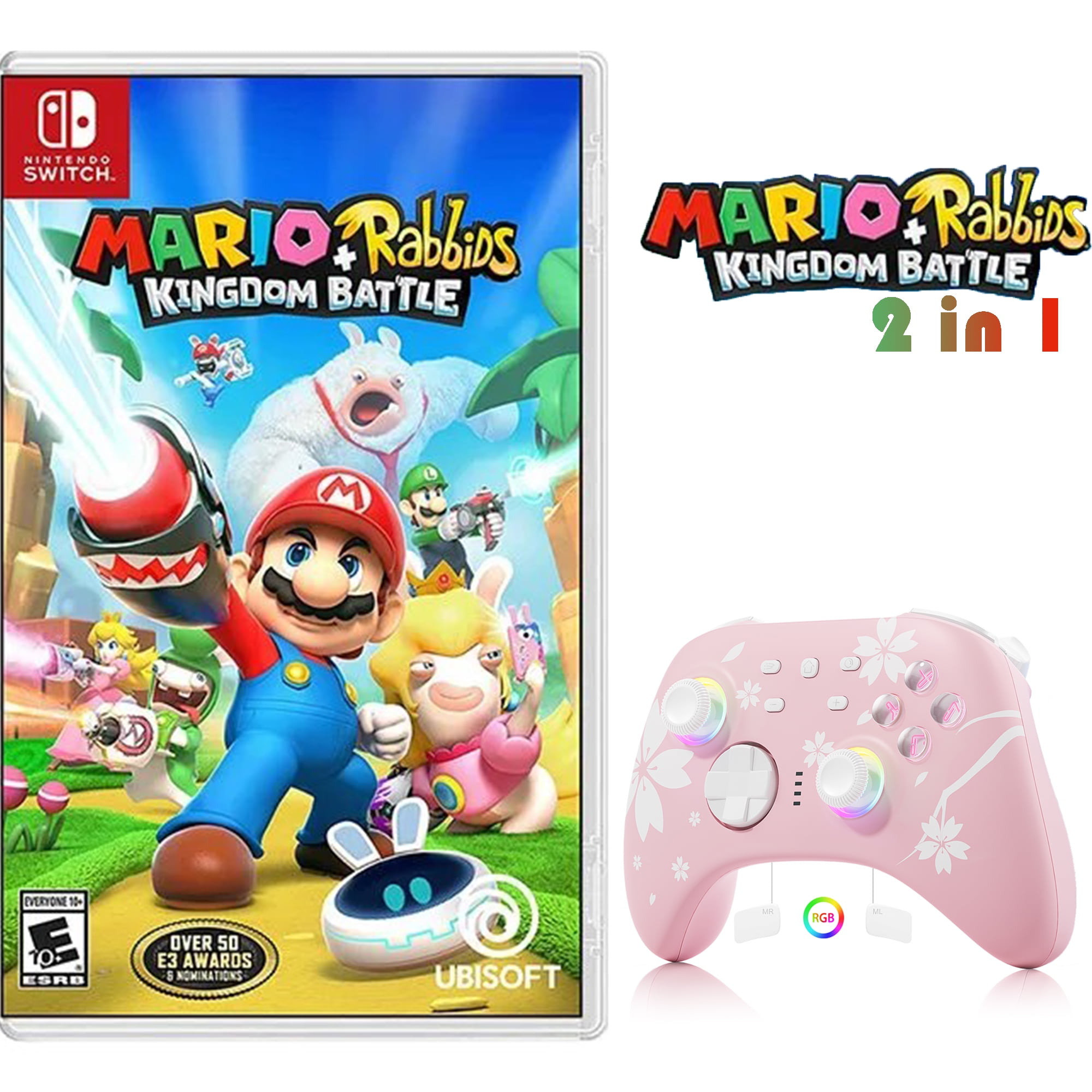 Mario + Rabbids Kingdom Battle and Upgraded Switch Pro Controller for ...
