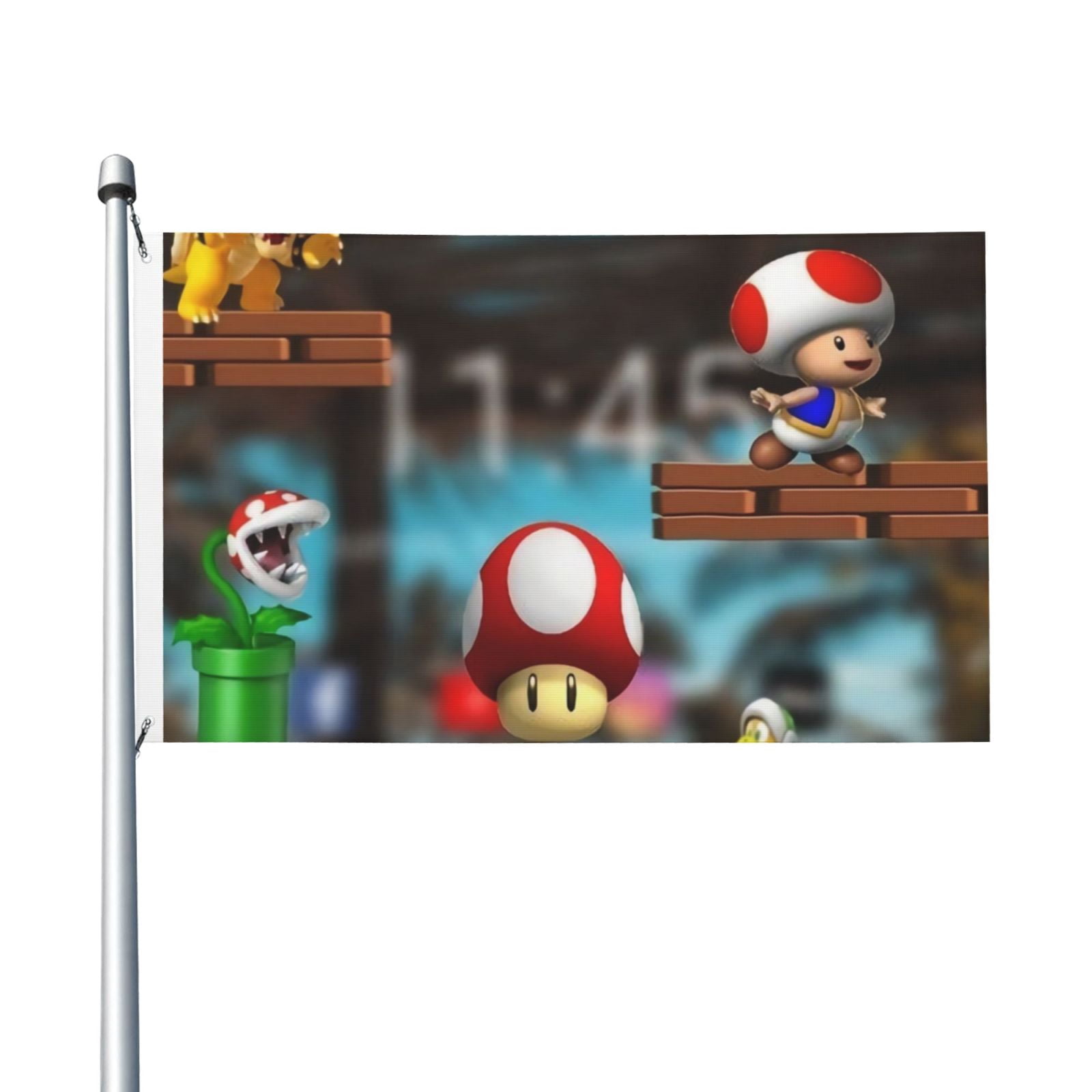 Mario Red Mushroom365 3x5ft Face Flag Fade Proof Holiday Fall Flag ...