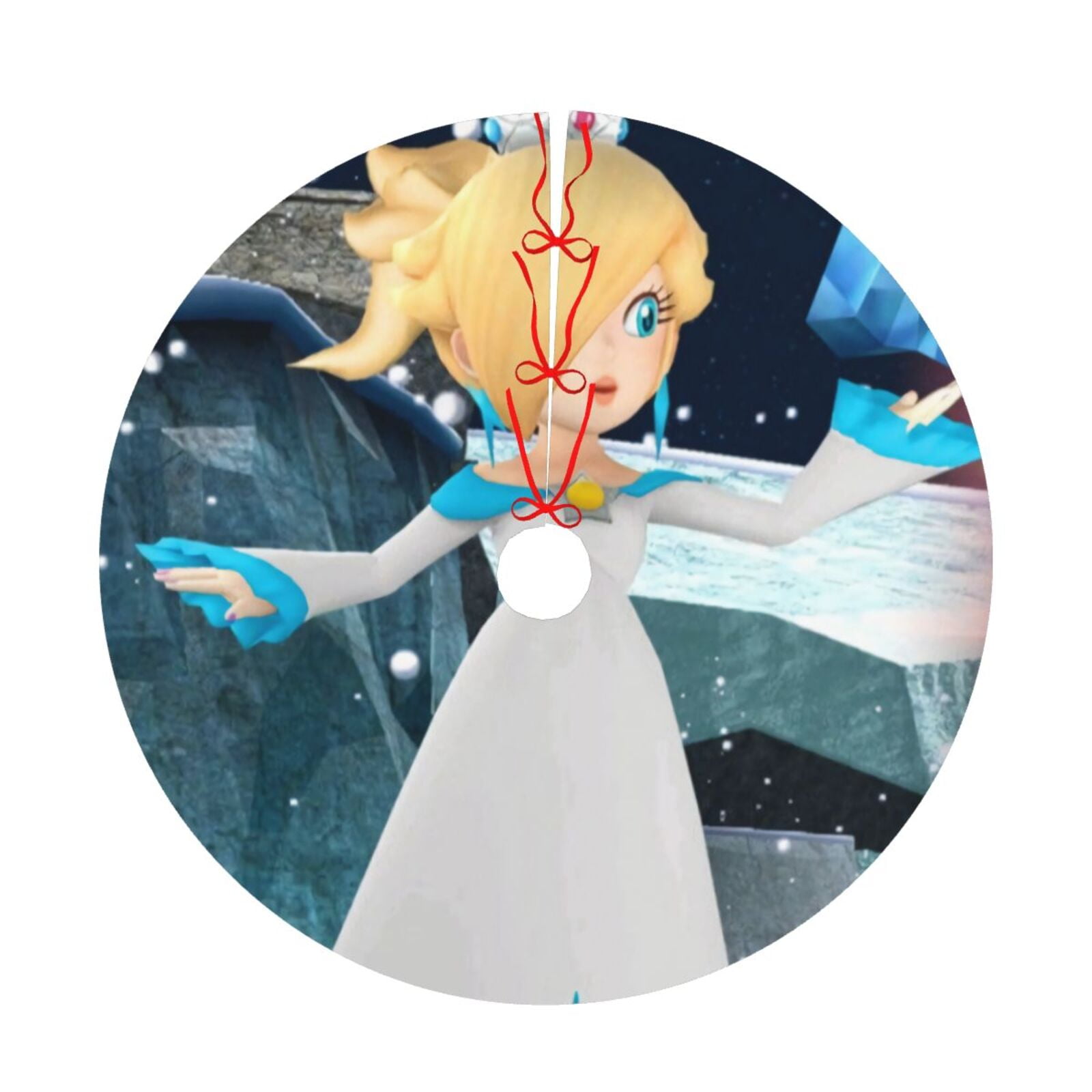 Mario Rosalina Christmas Tree Skirt 30 Inch,Soft and Funny Merry ...
