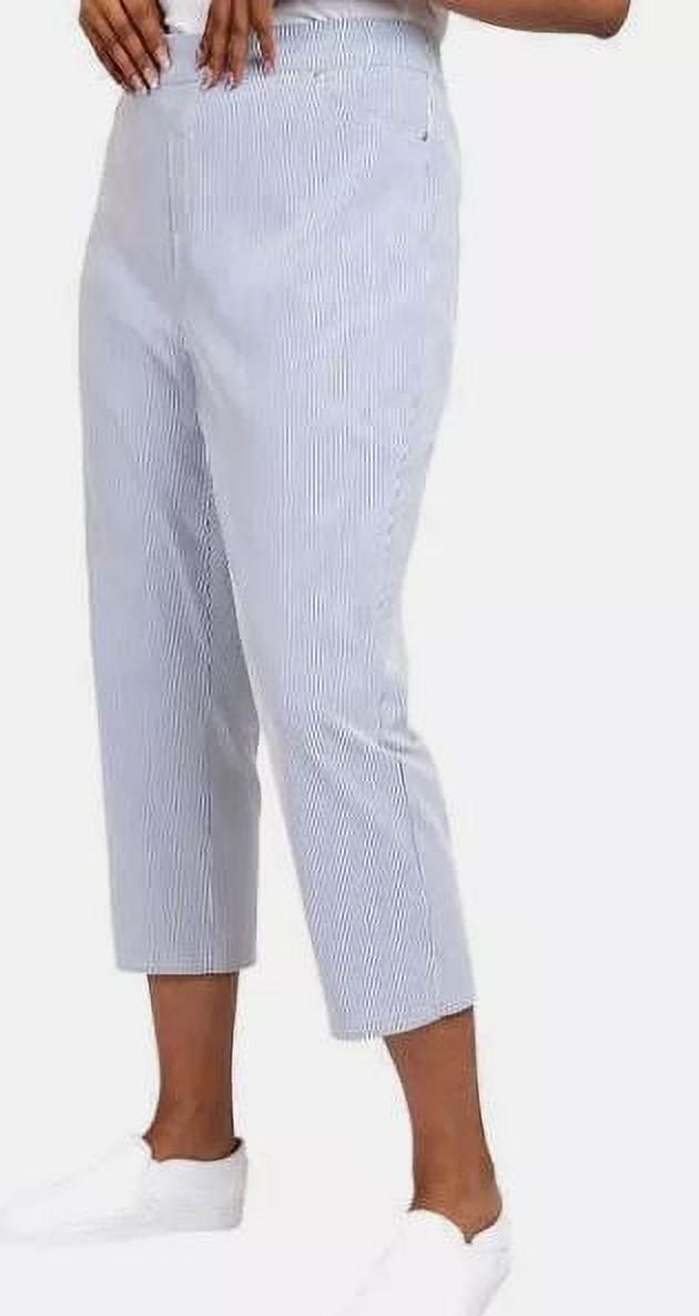 Mario Serrani Ladies' Pull-On Capri Pants, Blue with White Stripes XL - Walmart.com