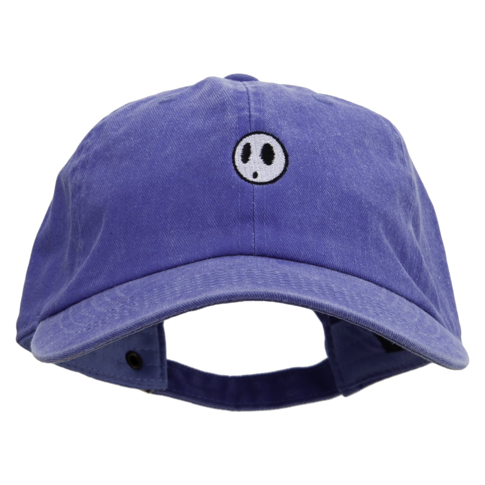 Mario Shy Face Logo Embroidered Washed Solid Pigment Dyed Cotton Twill ...