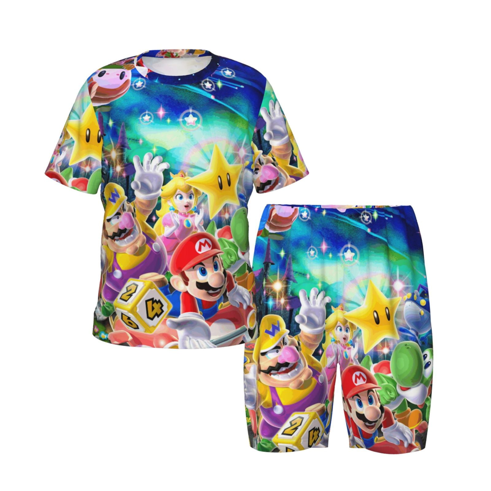Mario Sleepwear Short sleeve Top and Shorts Pajama Summer Pjs 2-Piece ...
