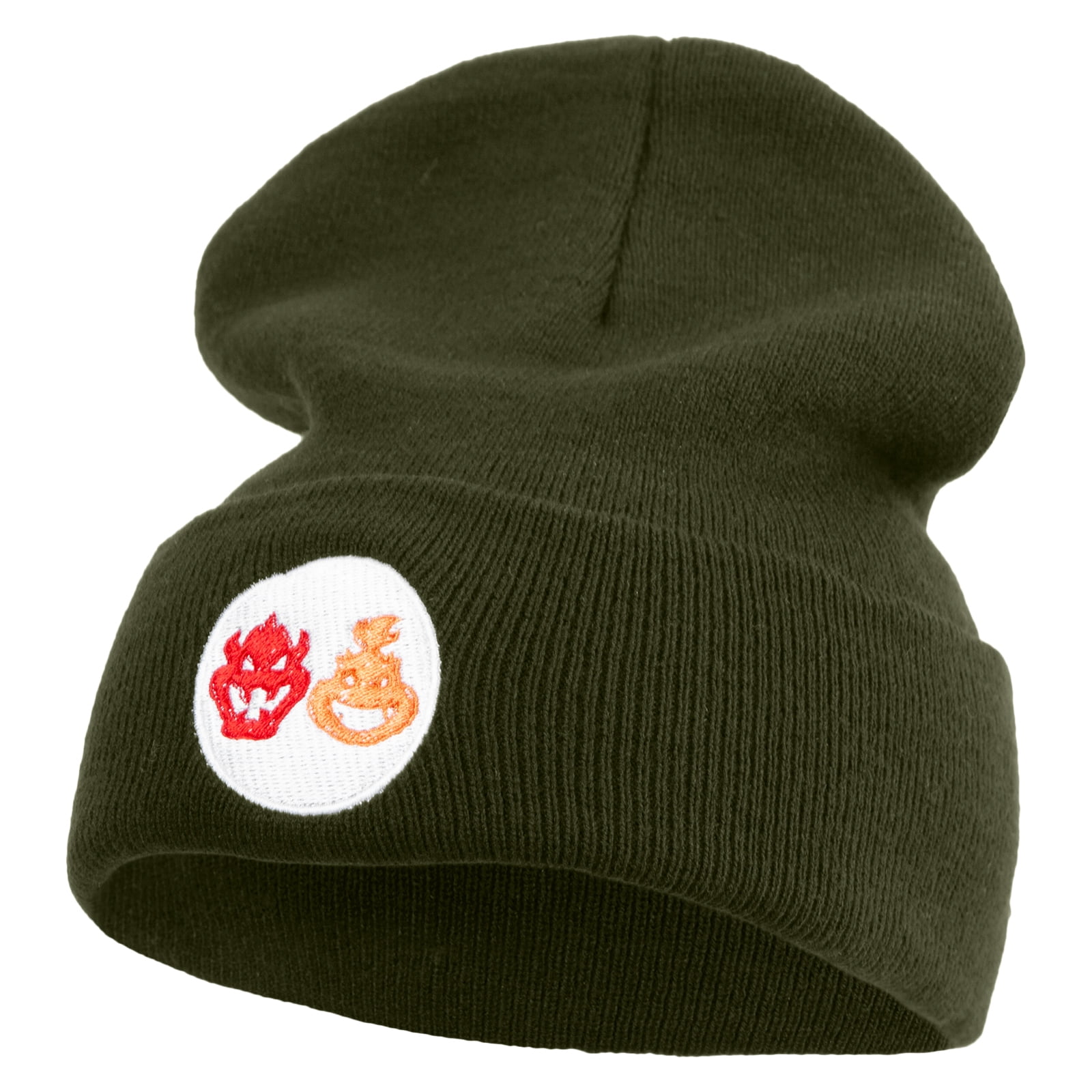 Mario The Bowsers 12 Inch Long Knitted Beanie - Olive OSFM - Walmart.com