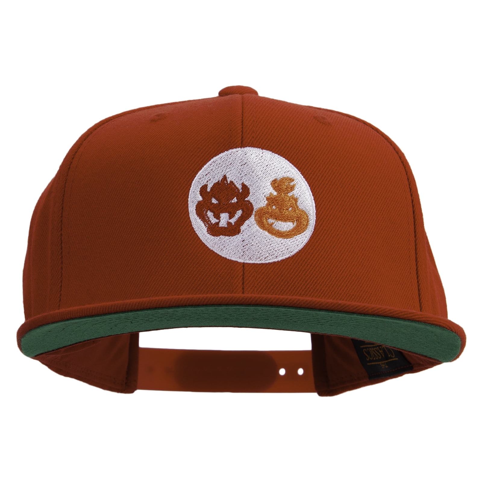 Mario The Bowsers Embroidered Wool Blend Prostyle Snapback Cap - Red ...