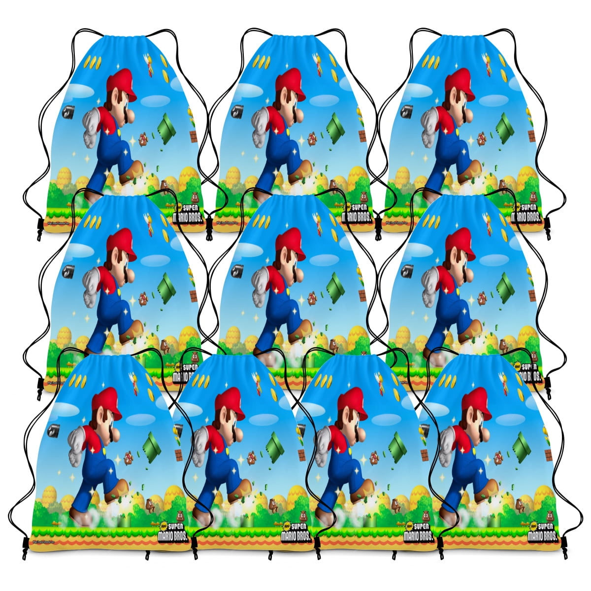 Mario Theme 10 drawstring bag combinations 16*13.4 IN Mario - Walmart.com