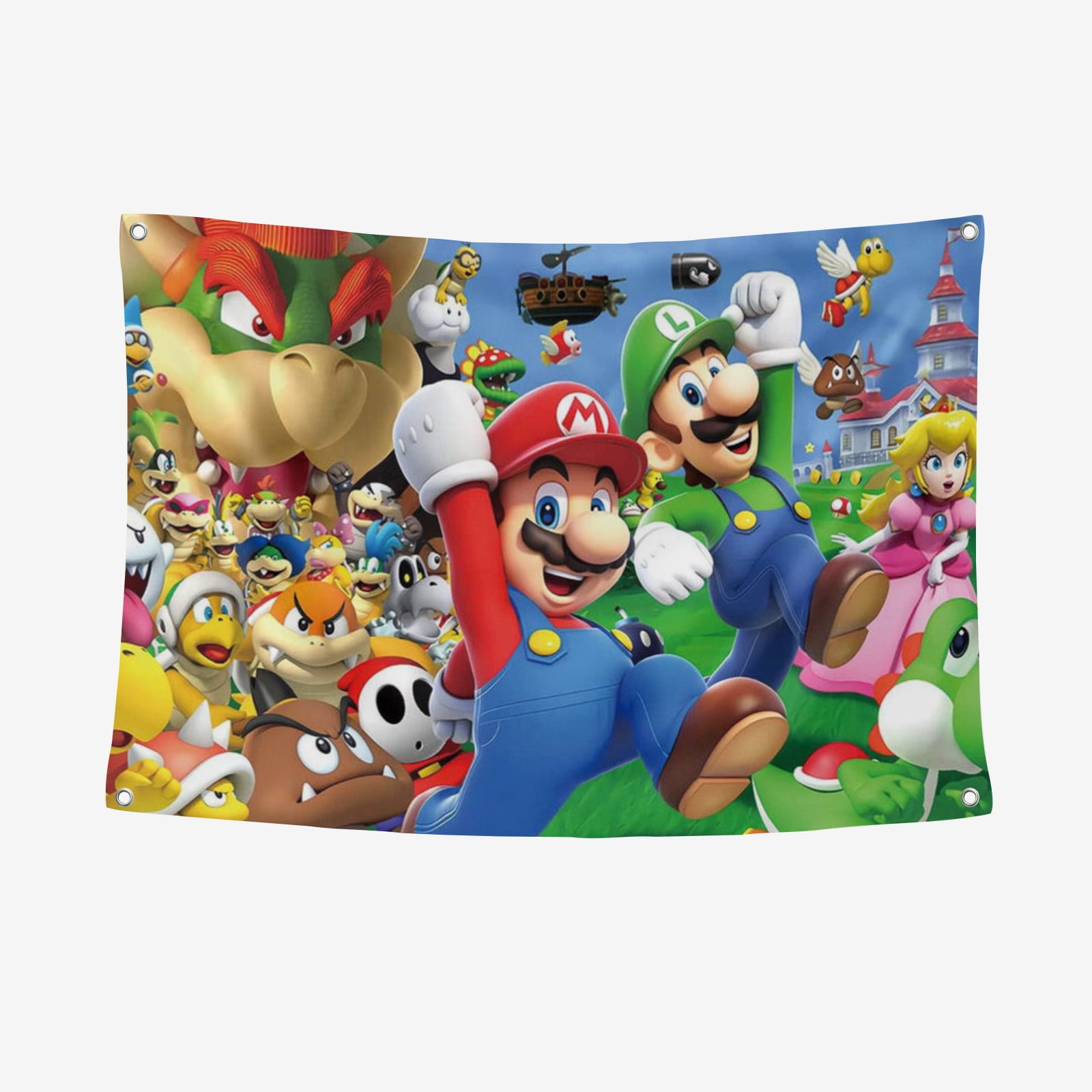 Mario Theme Party Supplies Banner Background Backdrop 3.28*4.92FT/100 ...