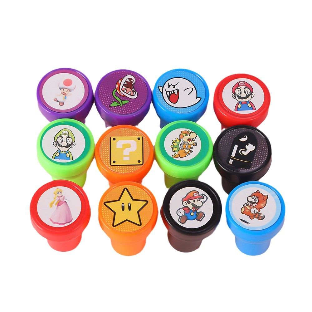 Mario Themed Stampers, Mario Birthday Party Supplies, Goody Bag Treat ...