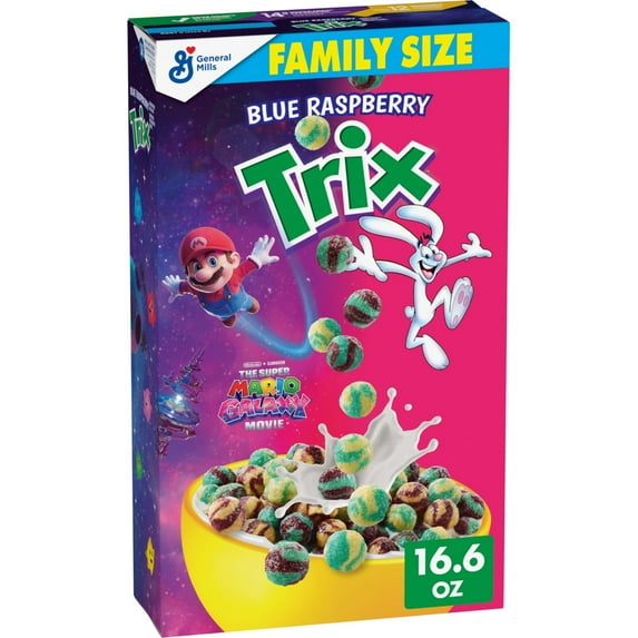 Trix Breakfast Cereal, Blue Raspberry, The Super Mario Galaxy Movie ...
