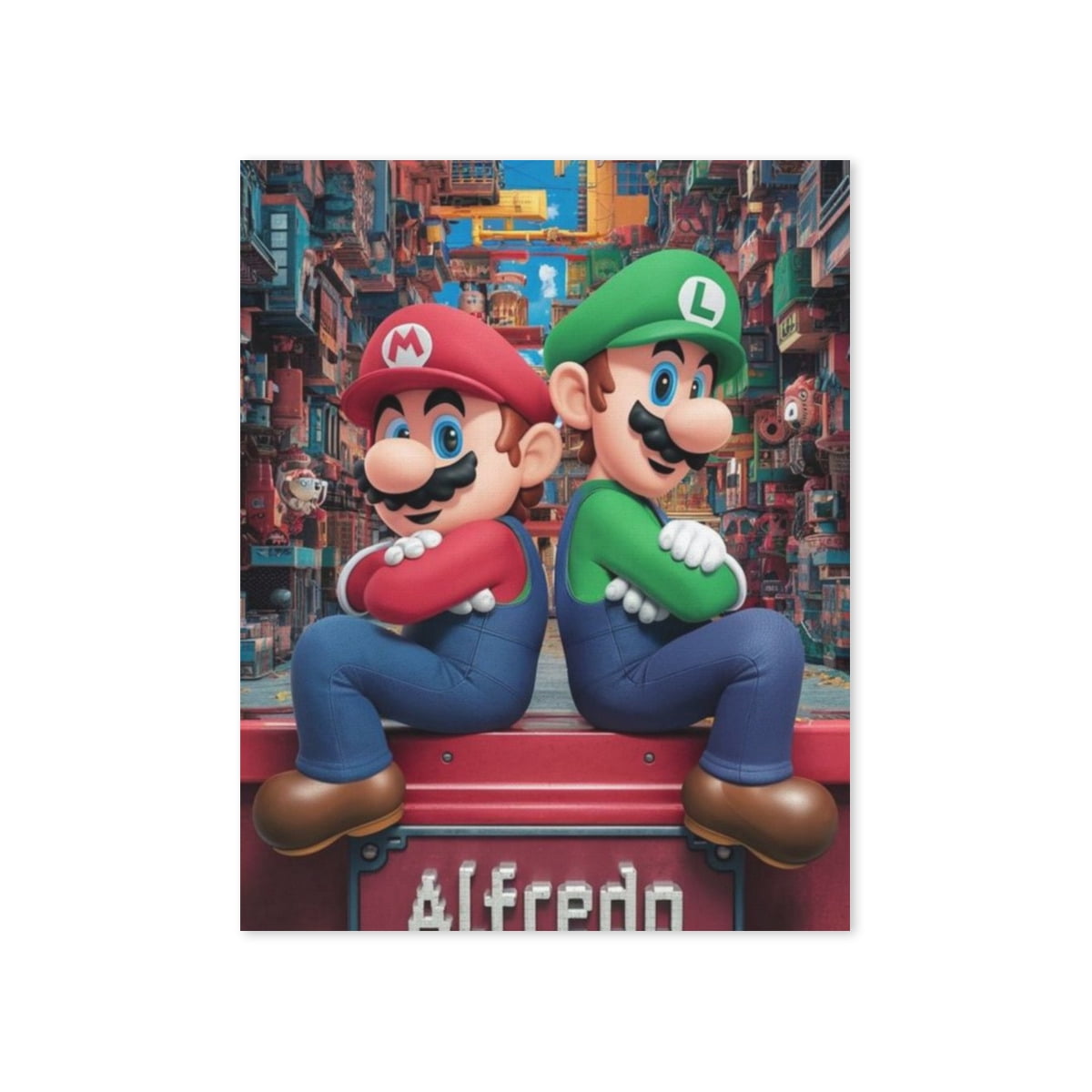 Mario Unframed Posters Canvas Art Posters Cartoon Posters Birthday ...