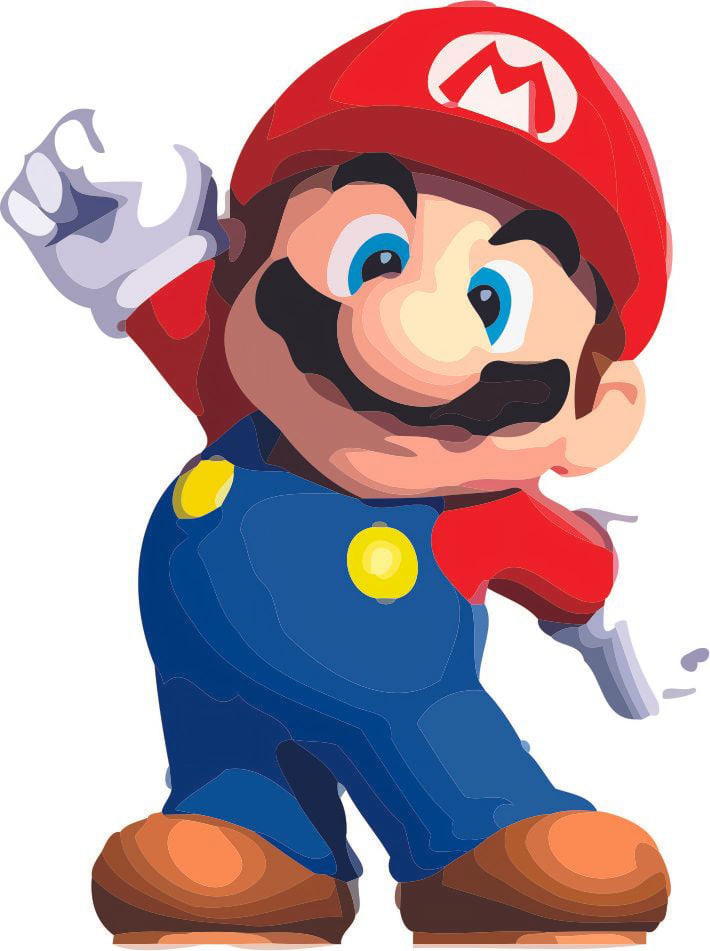 Mario Victory Pose Super Mario Bros Arcade Game Wall Sticker Art Design ...