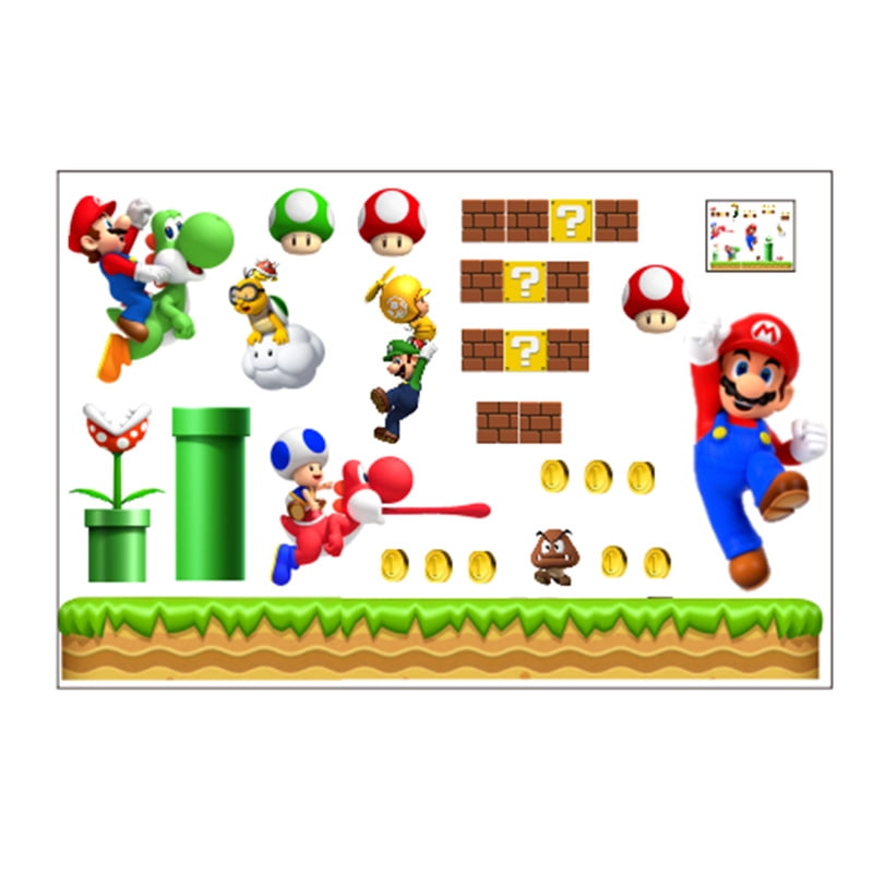 Mario Wall Stickers 3D wall stickers Children wall stickers Cartoon ...