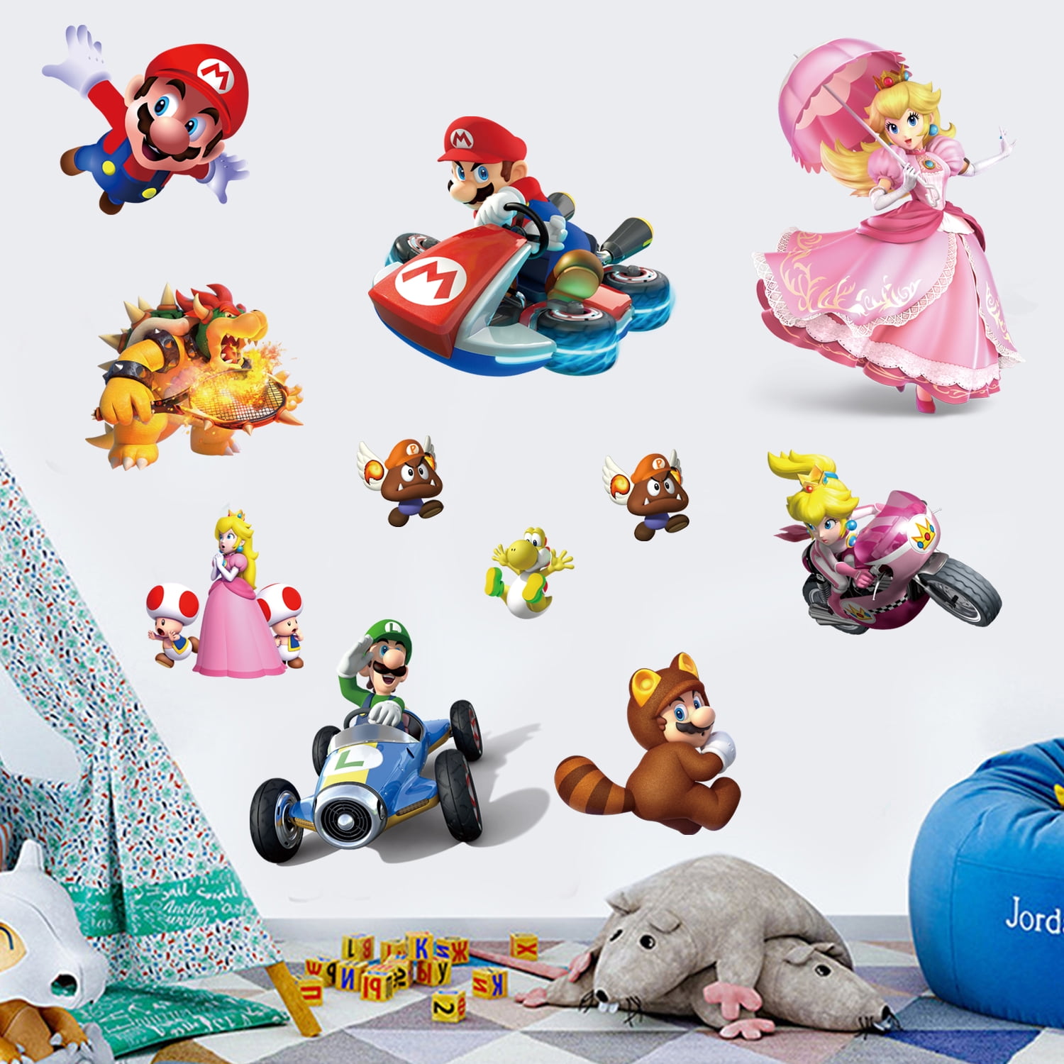 Mario Wall Stickers Children Super MarioWall Stickers Boys Girl Wall ...