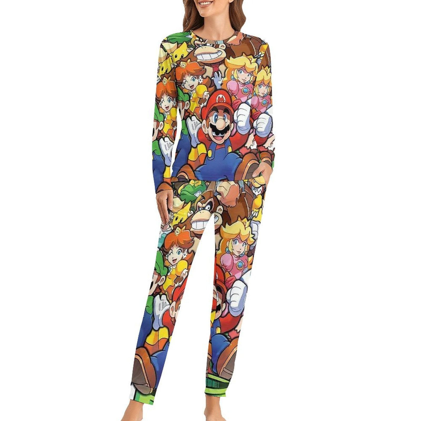 Mario Women's Pajamas and Home Clothes Set M - Walmart.com