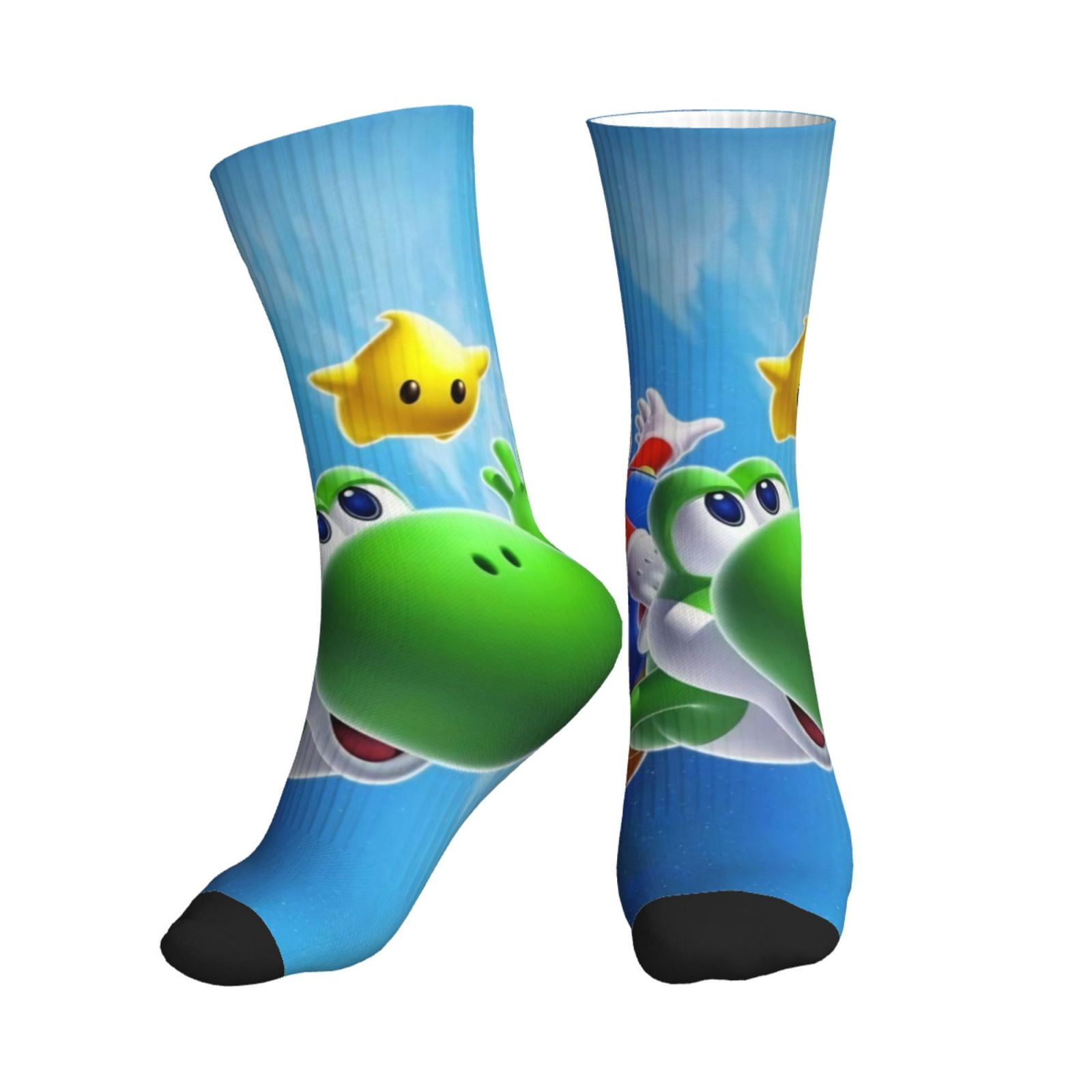 Mario Yoshi Crew Socks, Funky Silky Comfort Socks For Men Women Teens ...
