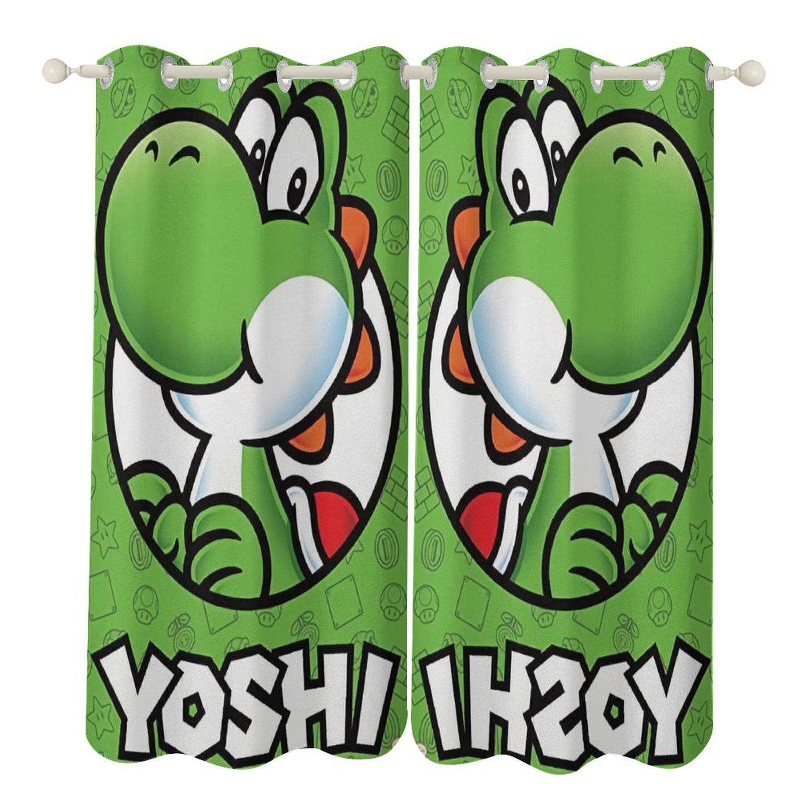 Mario Yoshi Curtains 72 Inch,Blackout Curtains,Cartoon Curtains for ...