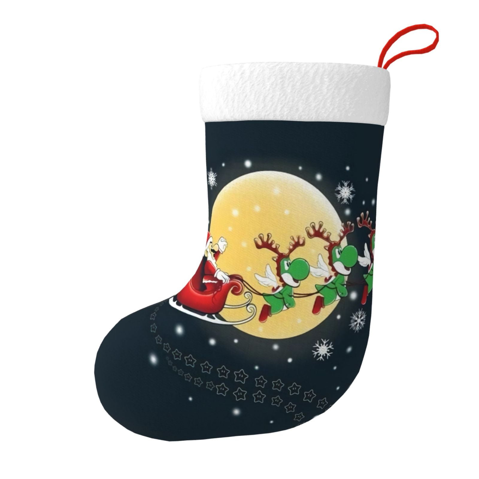 Mario & Yoshi - Happy Holidays Christmas Stocking,Santa Stocking,18 ...