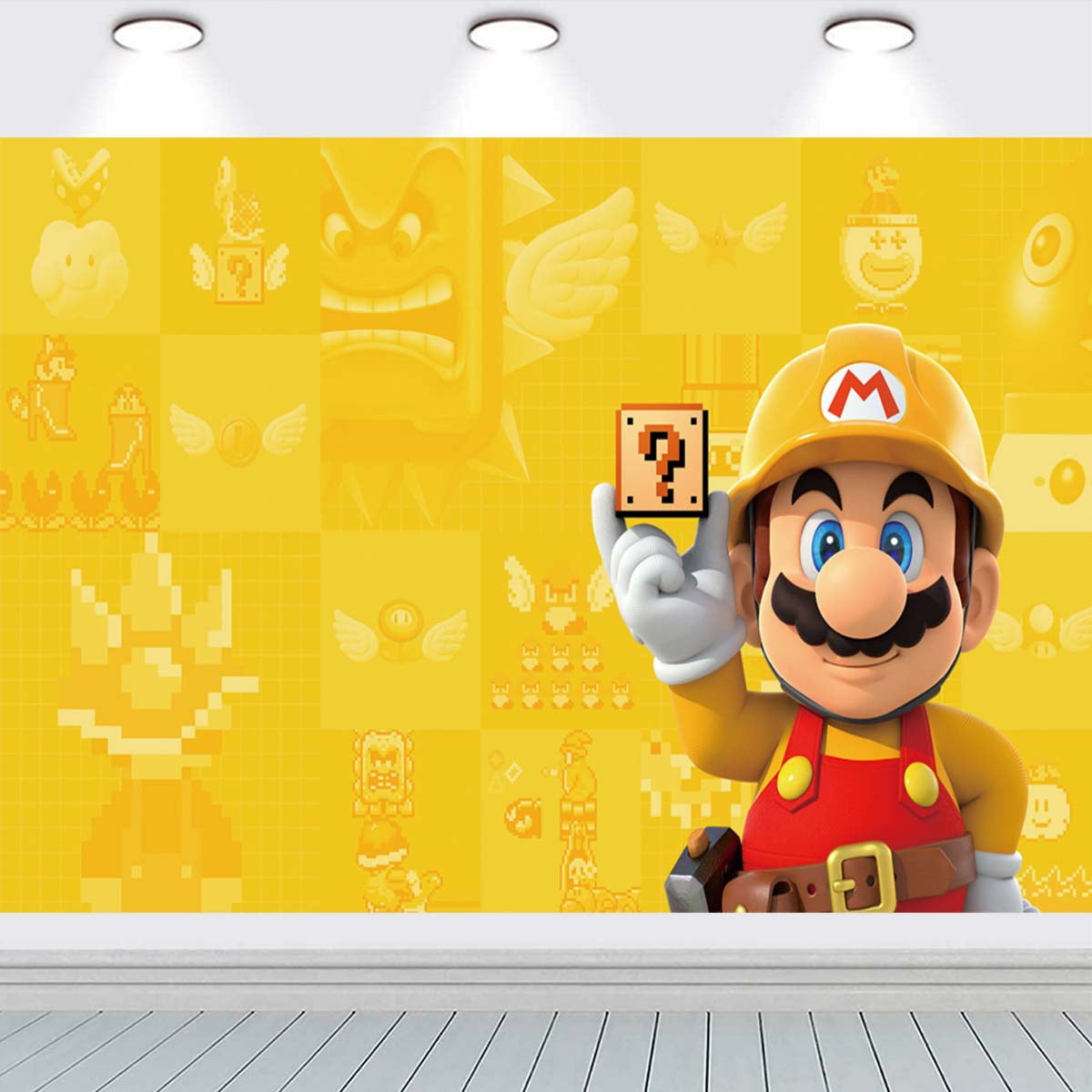 Mario school Backdrop Background Banner Birthday Party Supplies ...