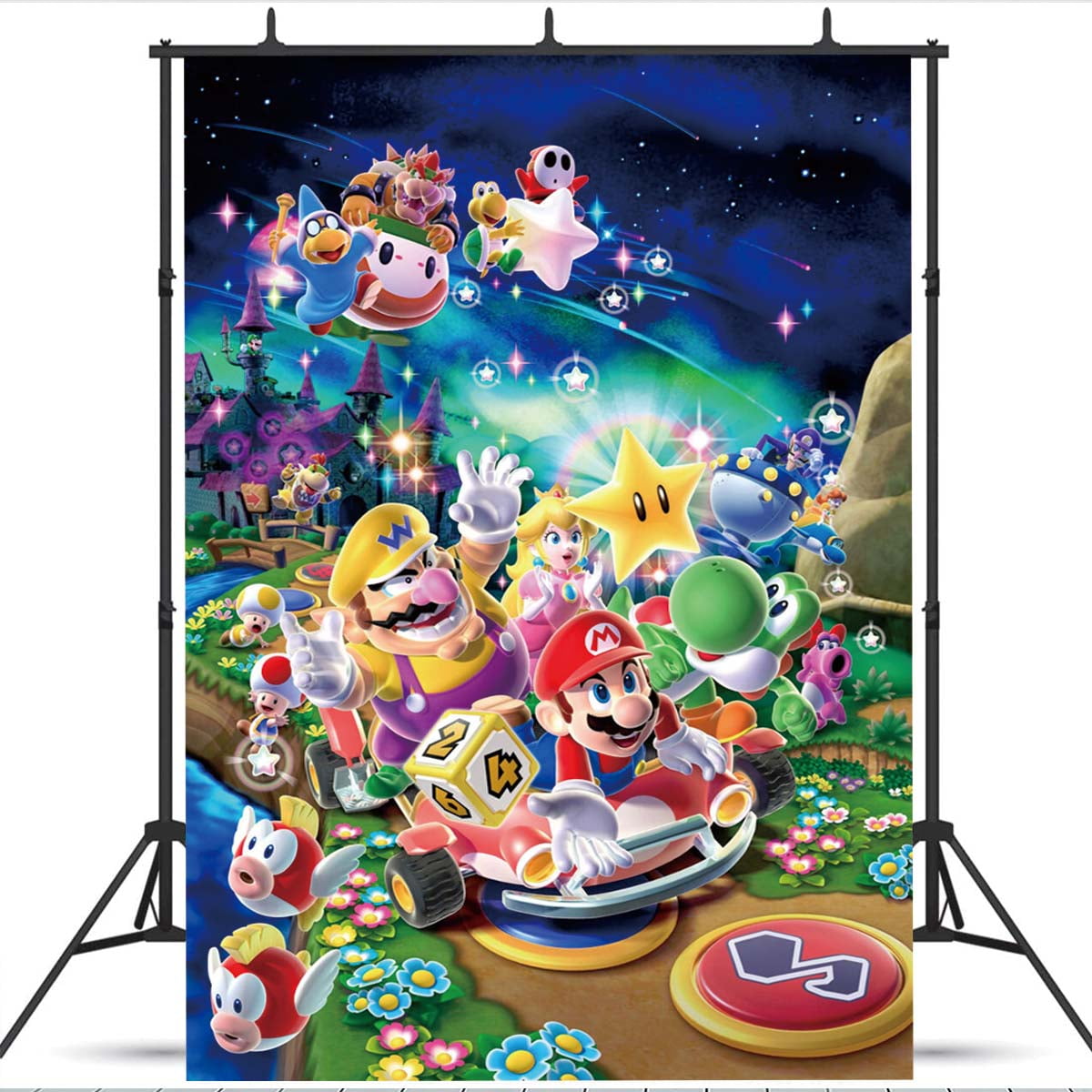 Mario school Banner Backdrop Background Taspestry Wall Decor Birthday ...