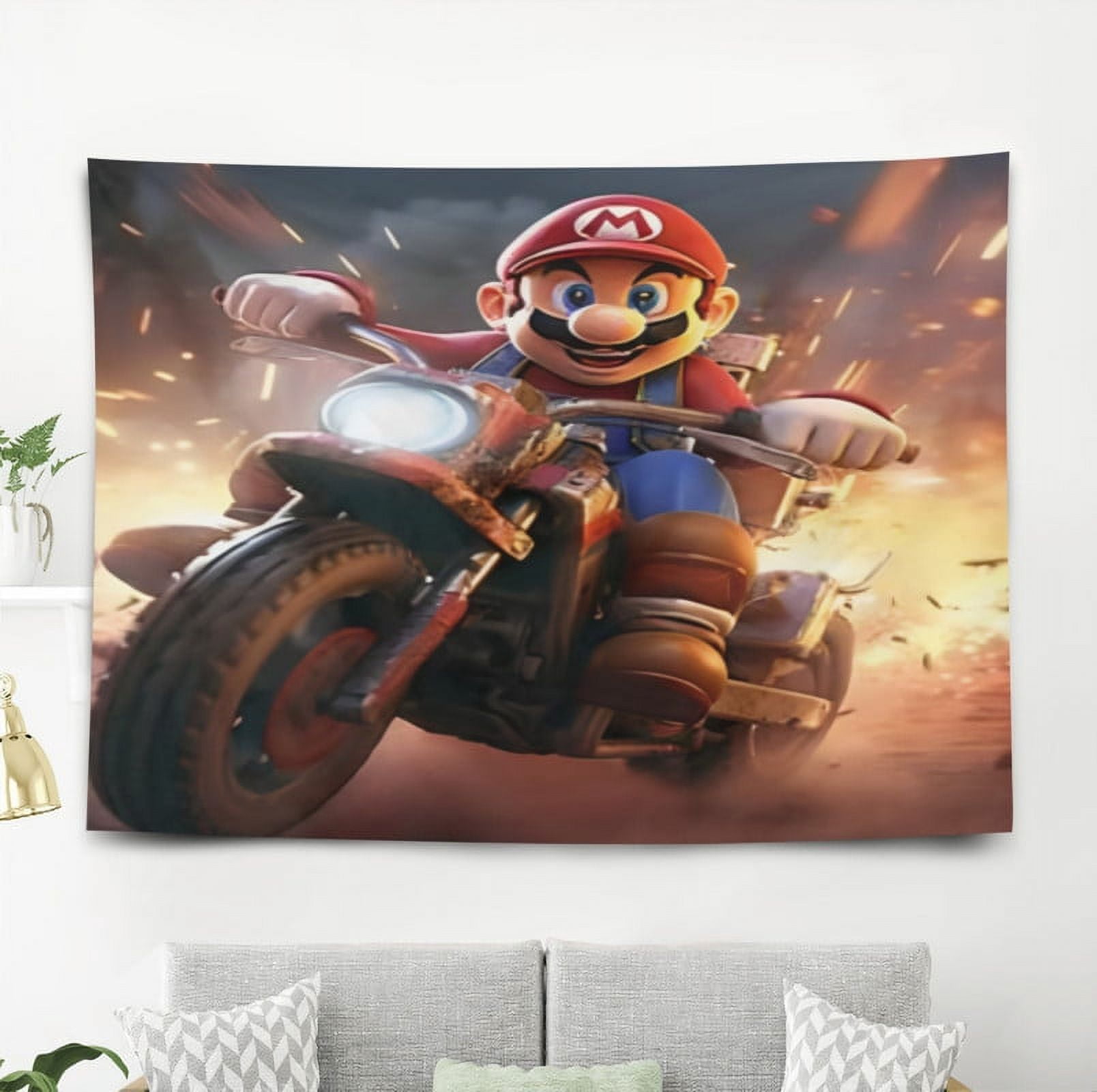 Mario tapestry adds vibrant color and unique style to any room making ...