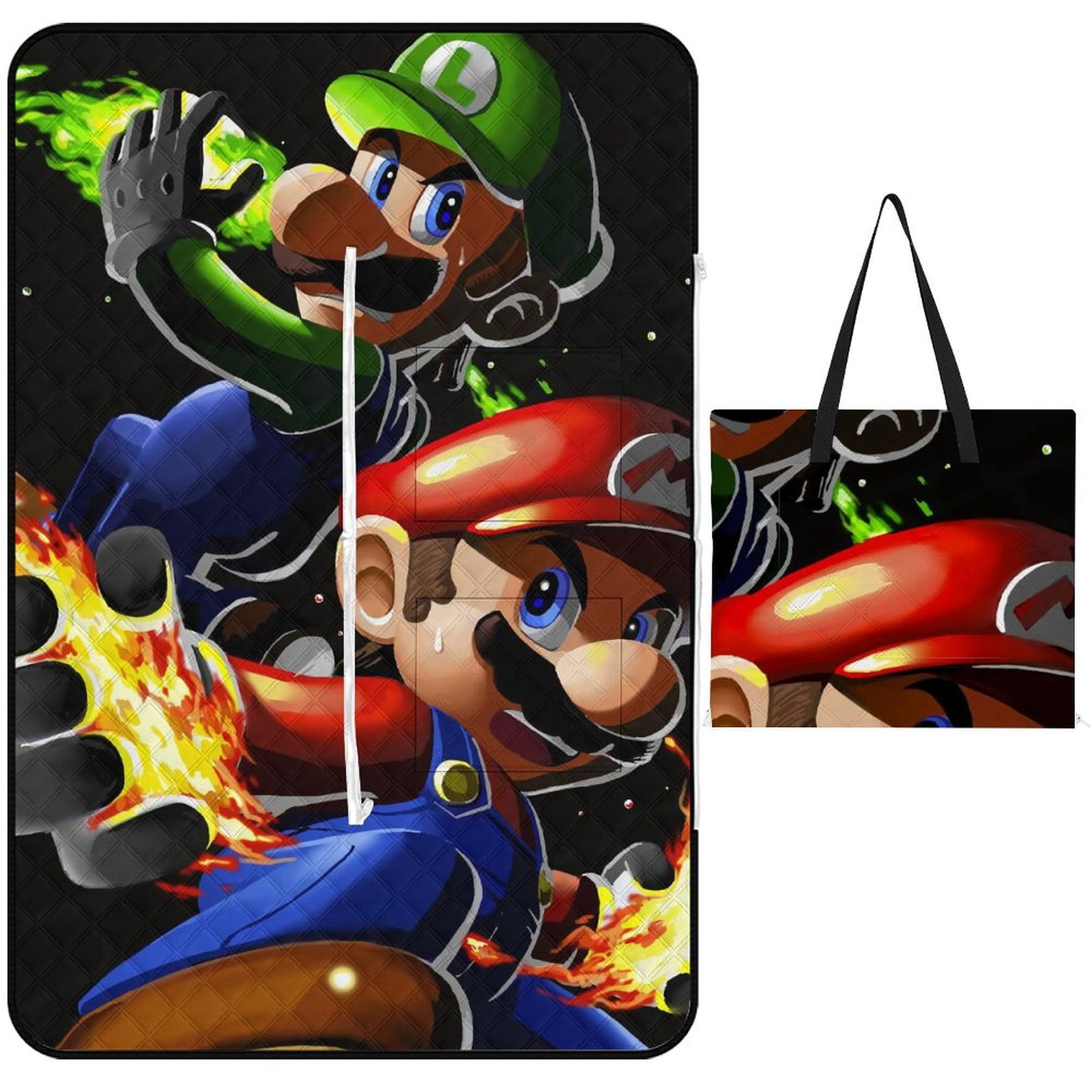 Marioand Luigi Bros Extra Large Picnic Blanket Waterproof,59"x 39 ...