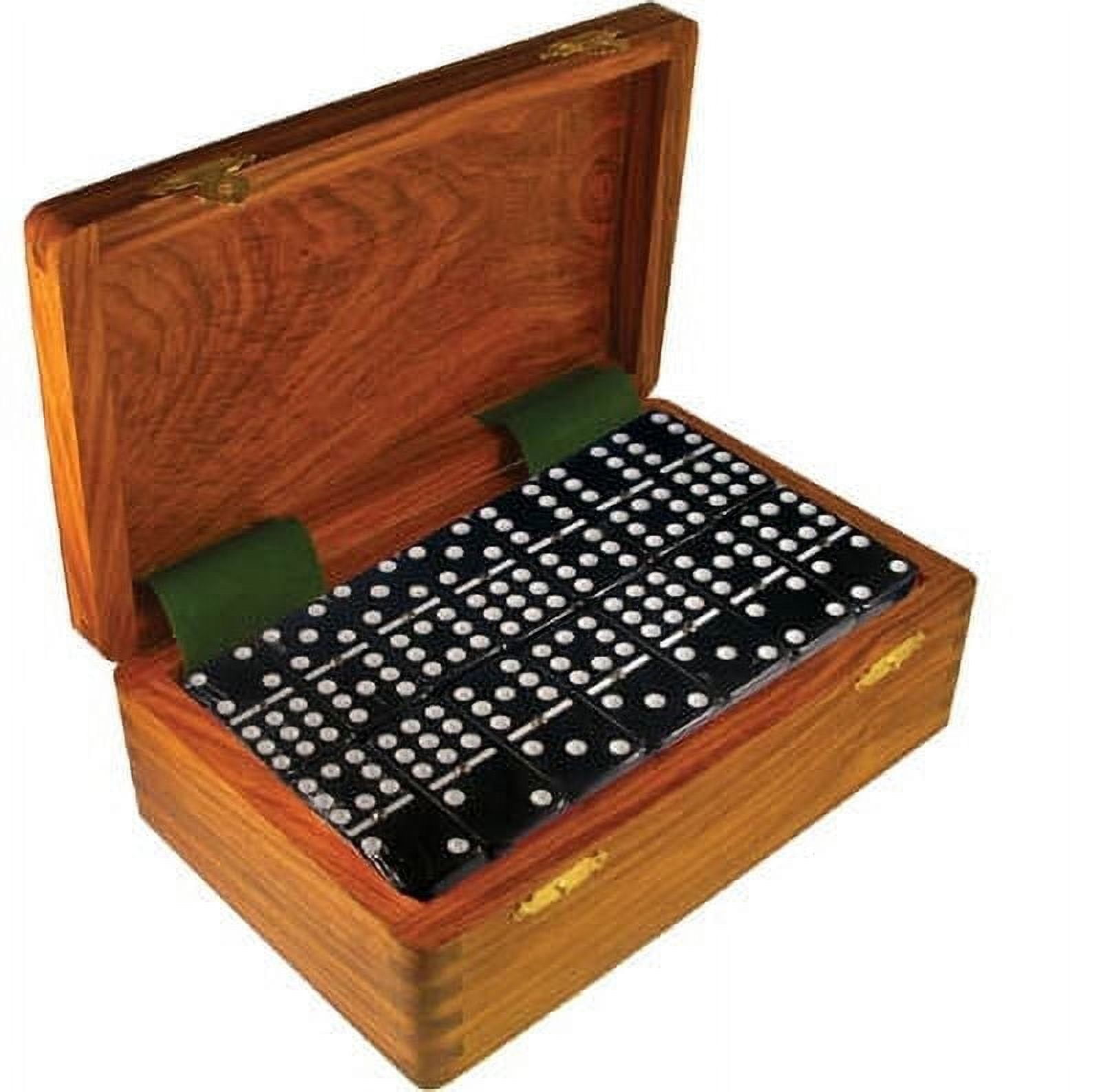 Marion & Co. Jumbo Tournament Domino Set, Double Nine, Black, in ...