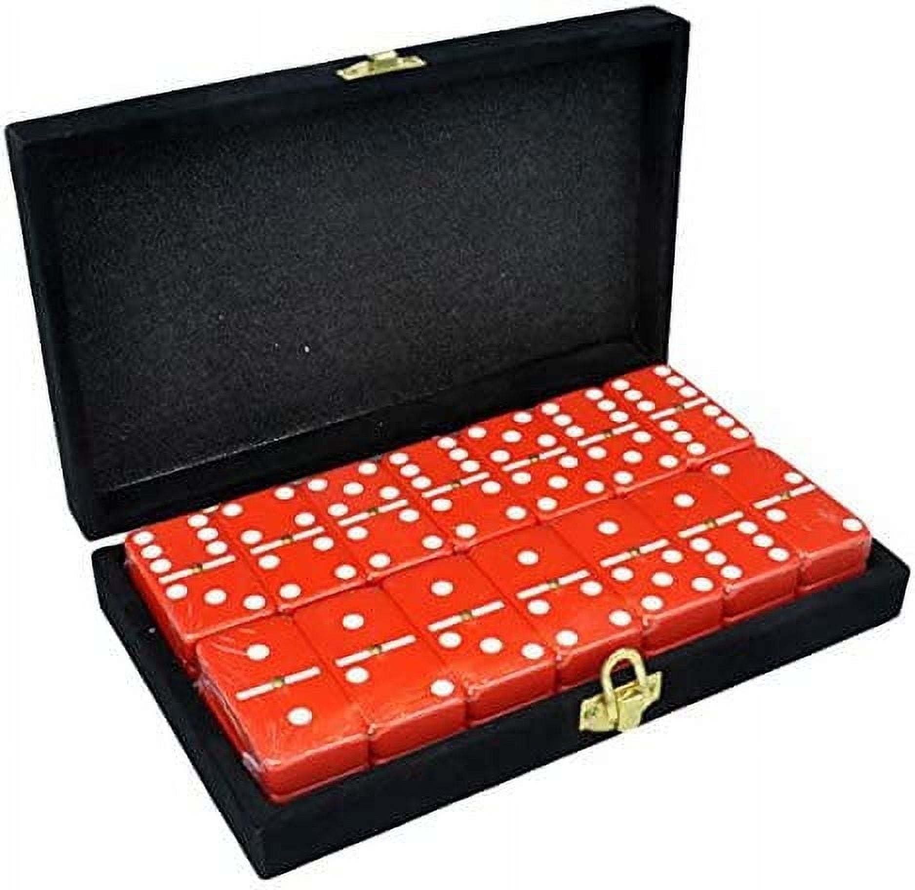 Marion & Co. Board Game - Jumbo Double Six Red Dominoes Tournament Set ...