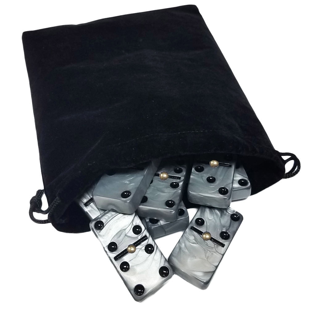 Marion & Co.Domino Double Six Silver Jumbo Tournament Domino with ...