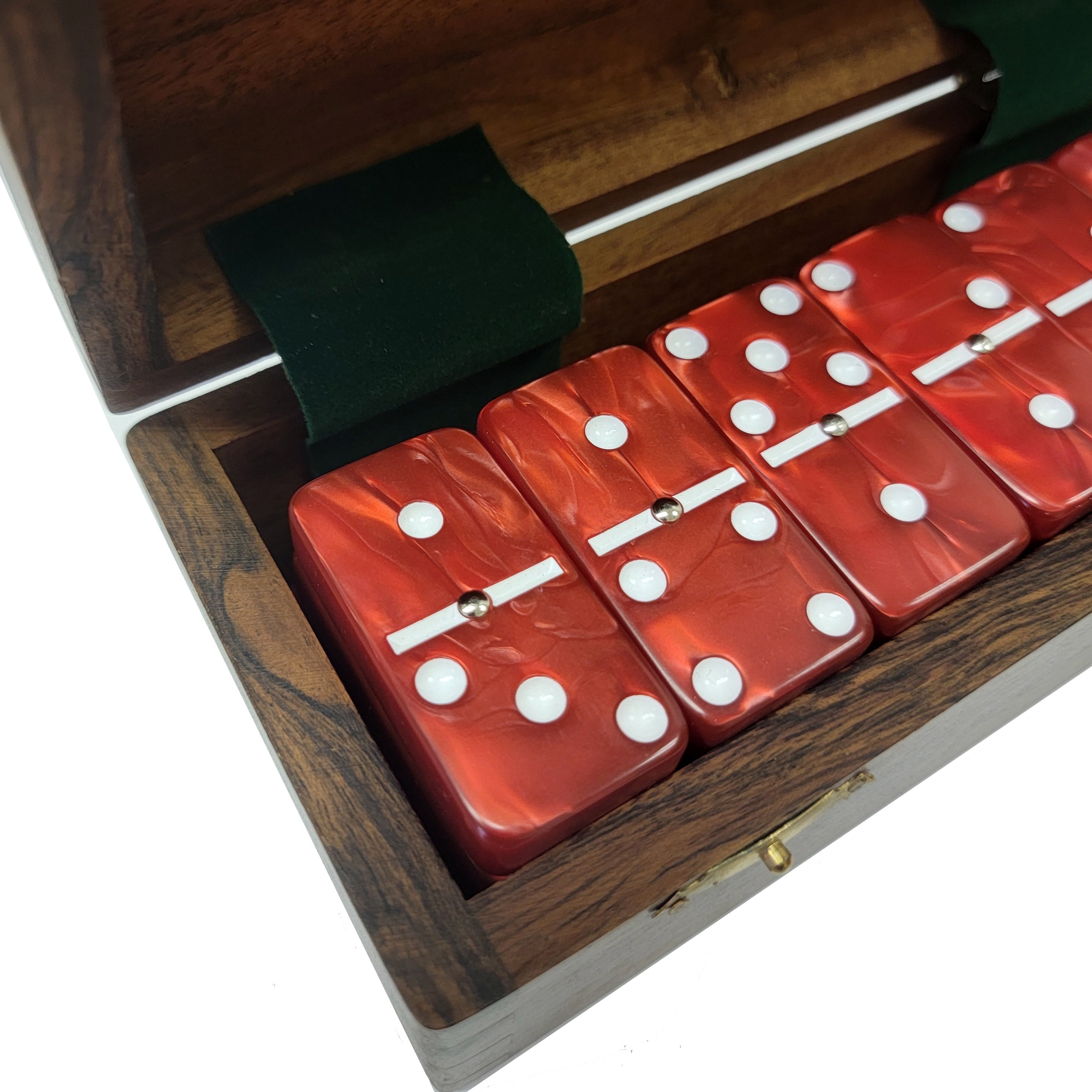 Marion & Co. Domino Double Six Red Marbleized Jumbo Tournament ...