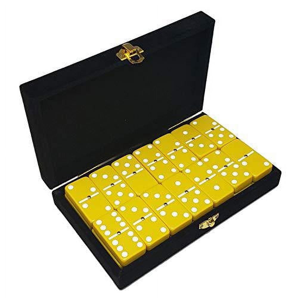 Marion & Co. Domino Double Six Yellow with White Spots Jumbo Tournament ...