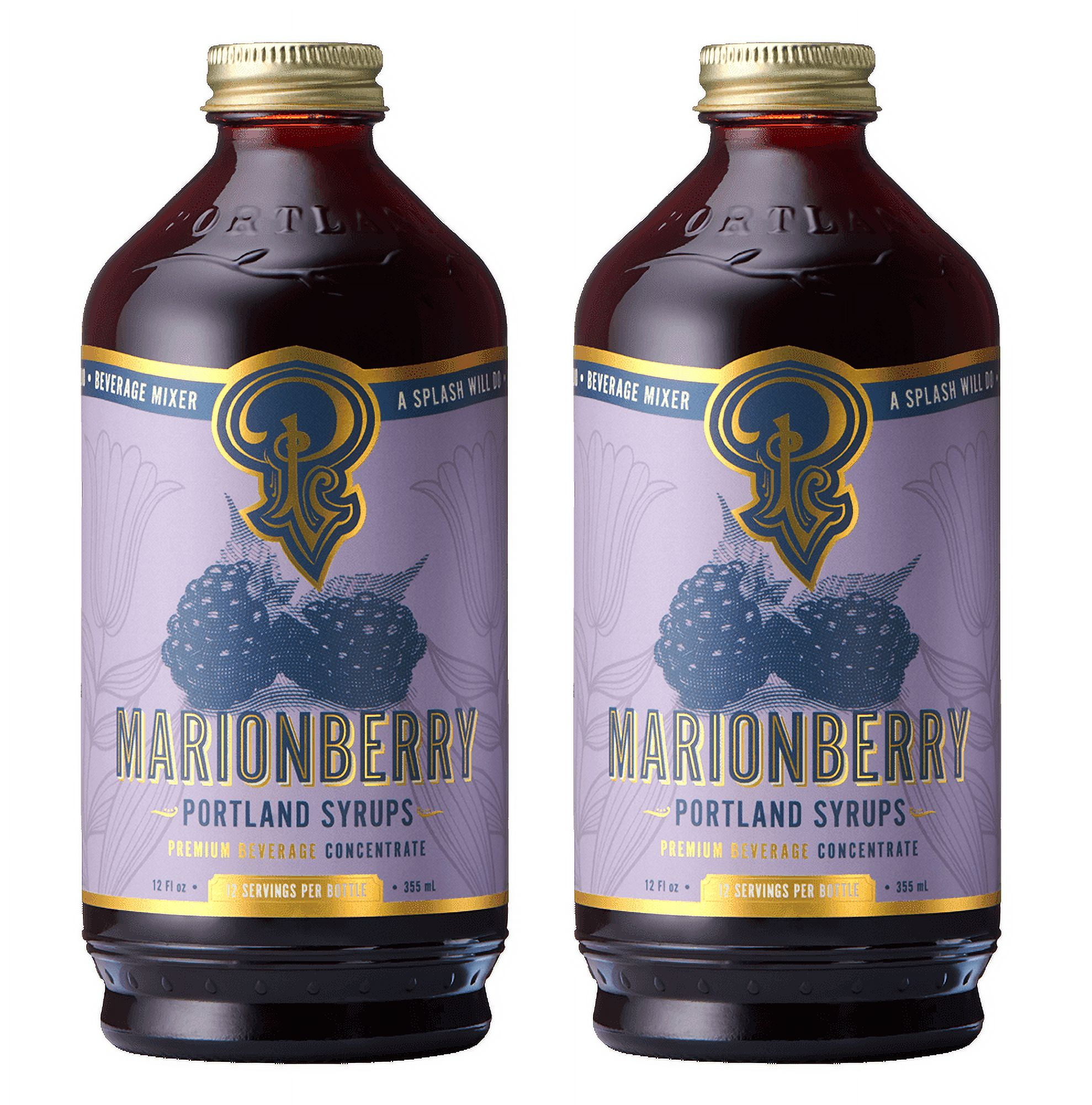 P Portland Syrups Marionberry Syrup, Cane Sugar, Blackberry Basil ...