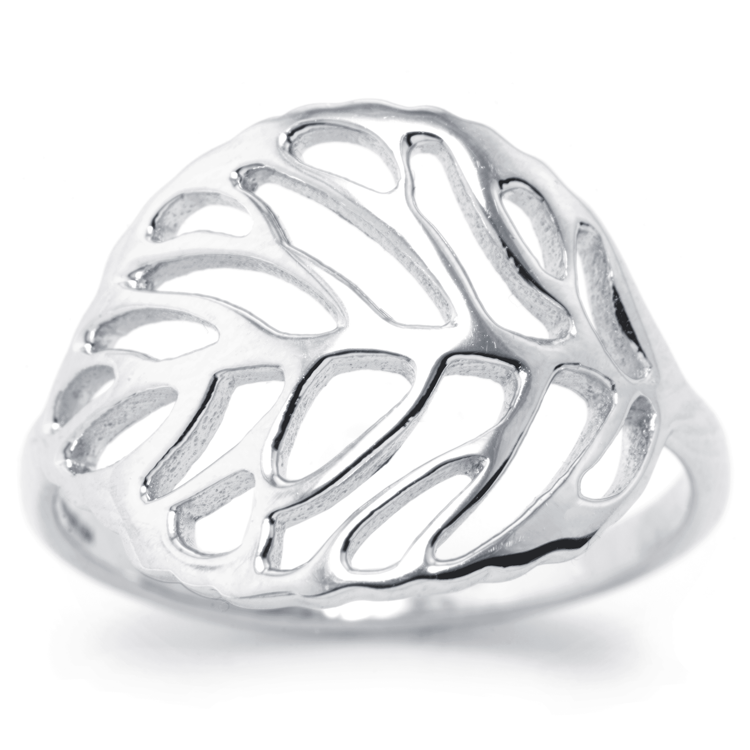 Marisol & Poppy Filigree Leaf Design Ring in Sterling Silver for Women ...
