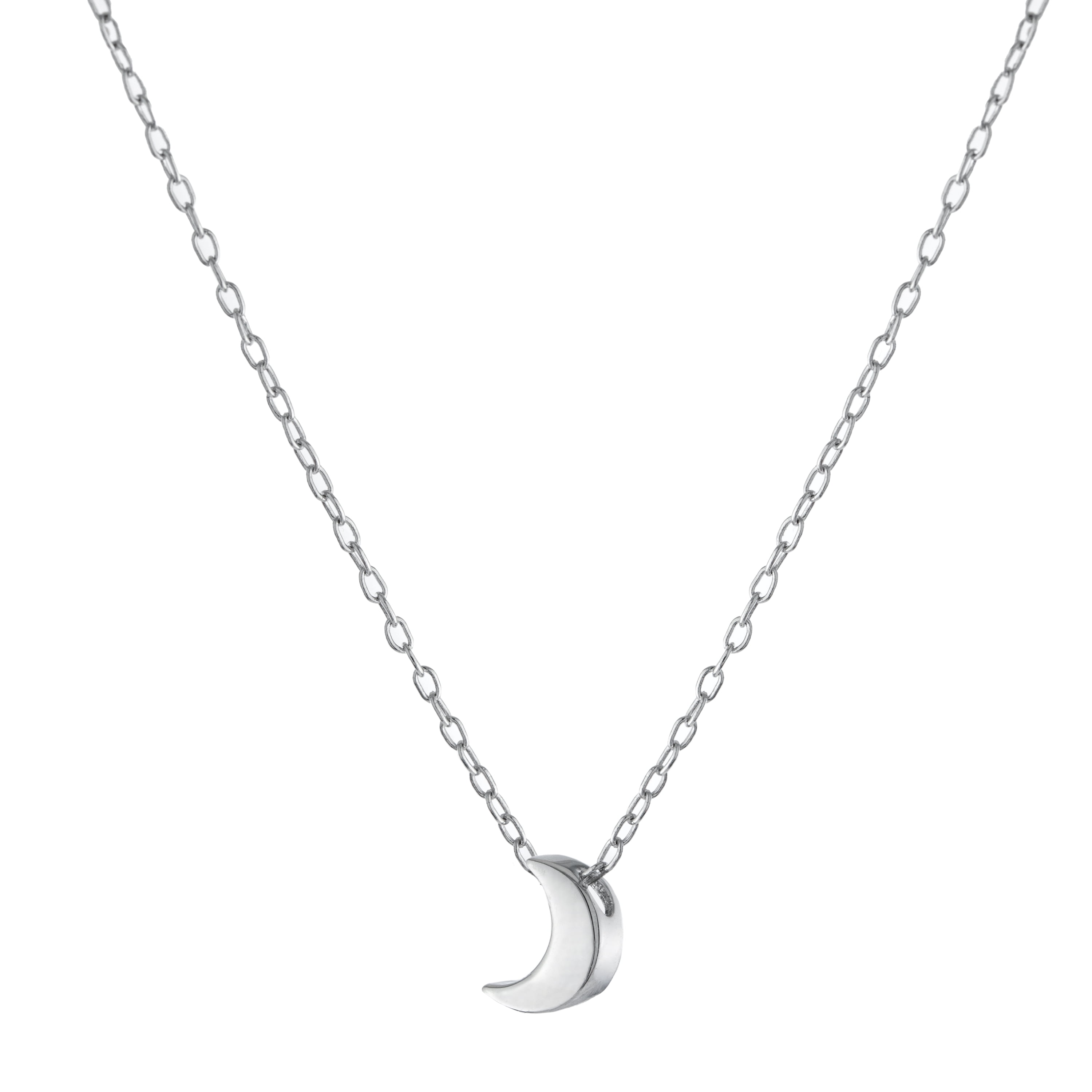Marisol & Poppy Mini Half Moon Neck in Sterling Silver for Women, Teen ...