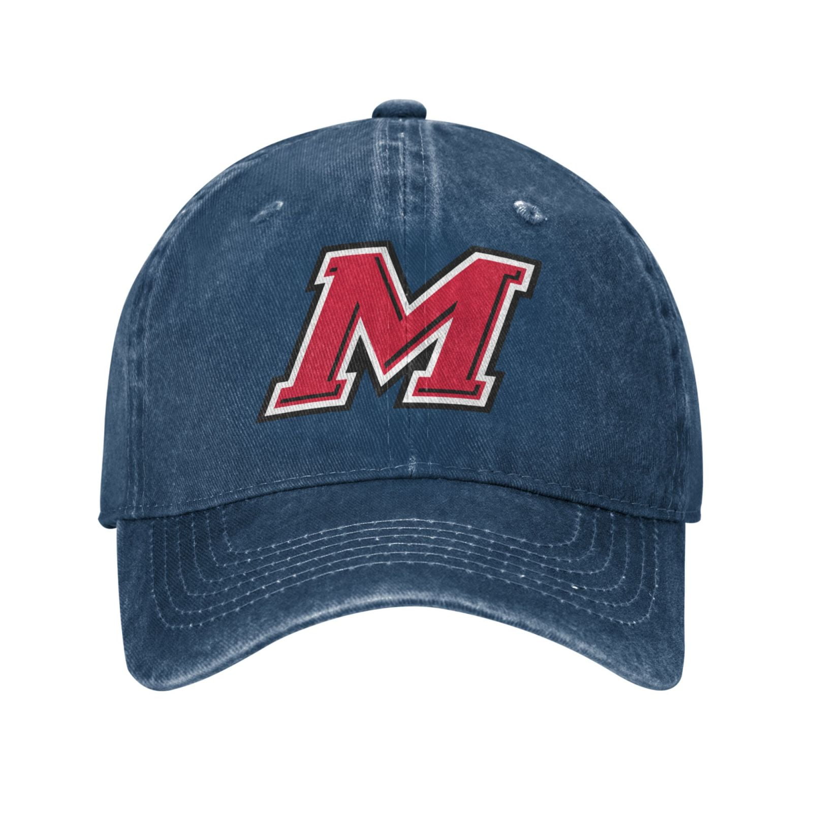 Marist M Logo Unisex Denim Baseball Cap Adjustable Vintage Trucker Hat ...
