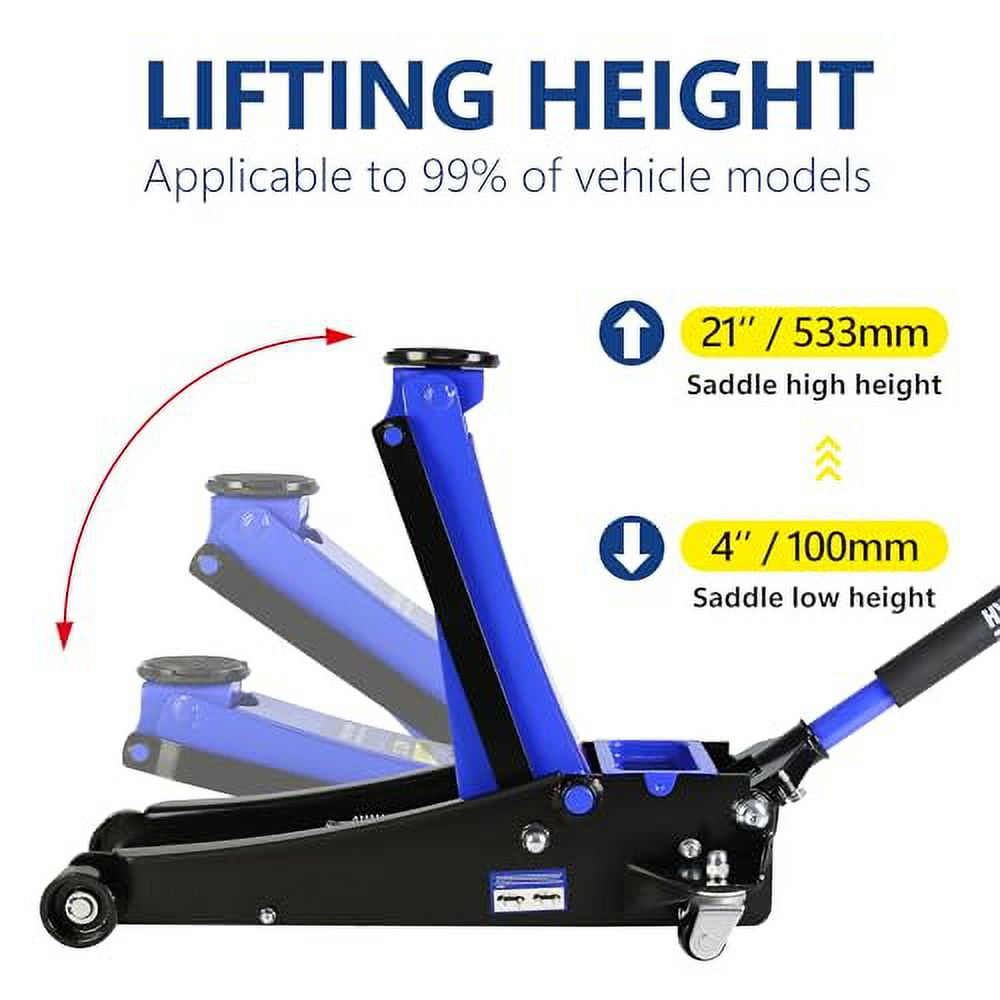 Maritcute 3.5 Ton Low Profile Floor Jack, Hydraulic Jack With Dual ...