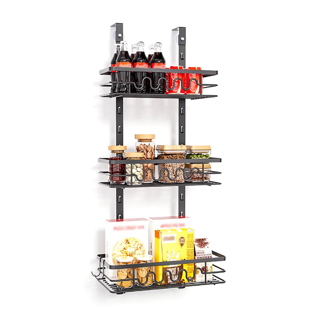 Maritcute 3-Tier Metal Over-the-Door Storage Rack - Wall Mounted Pantry ...
