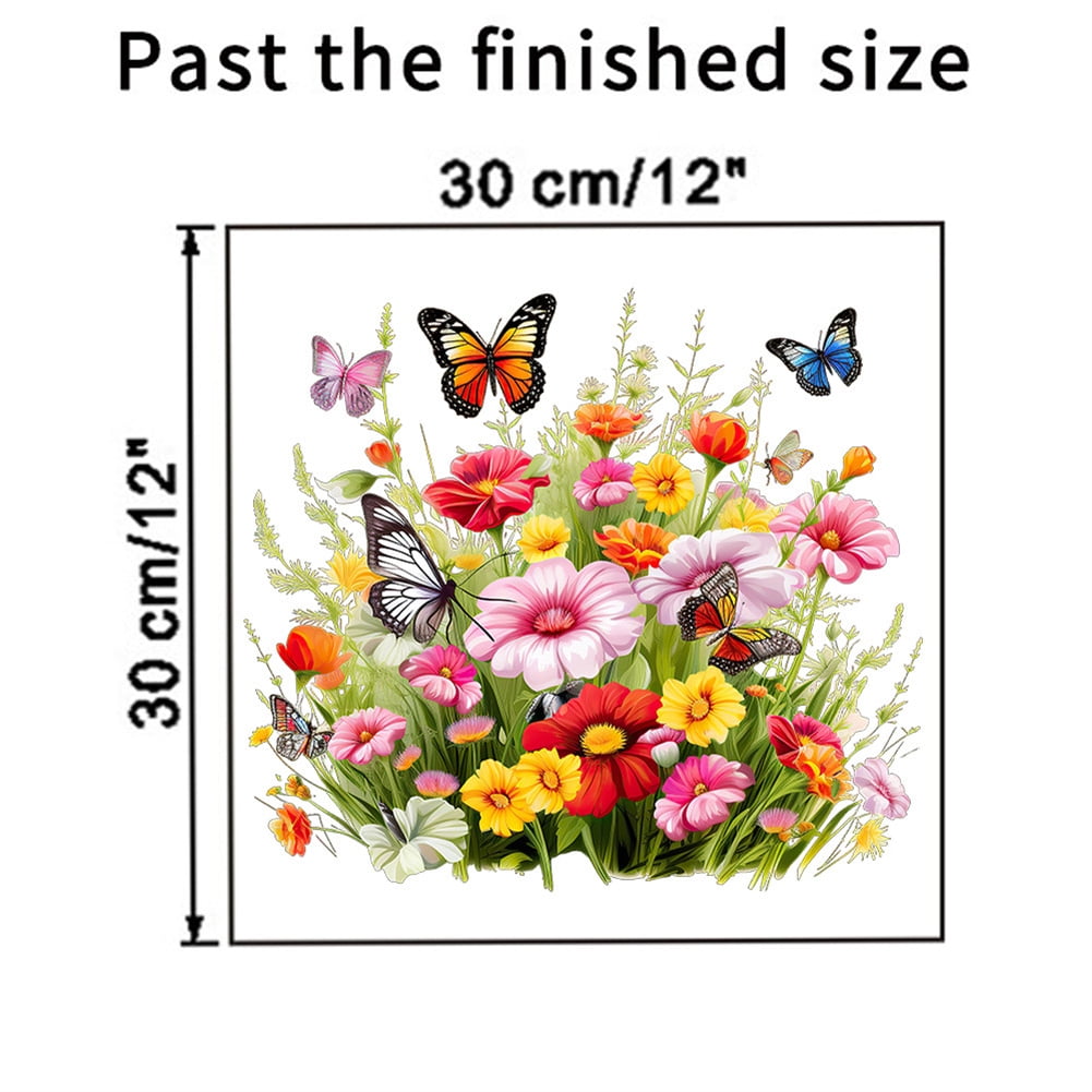 Maritcute Bathroom Toilet Seat Sticker Butterfly Flower Grass Self ...