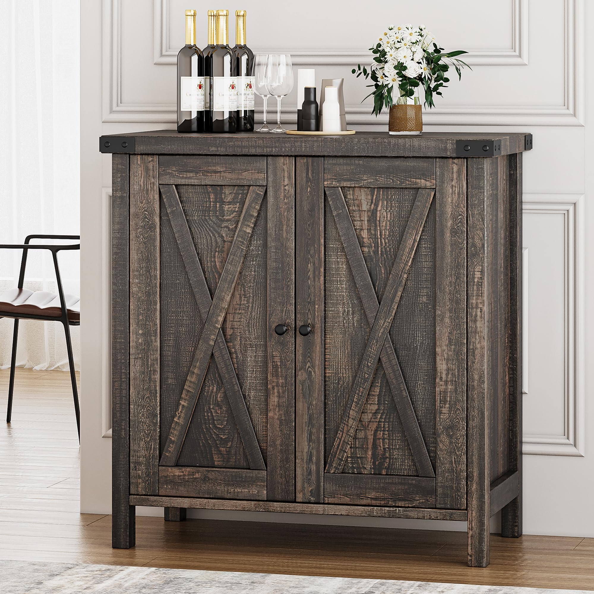 Maritcute Buffet Cabinet Farmhouse Storage Cabinet with Doors and ...