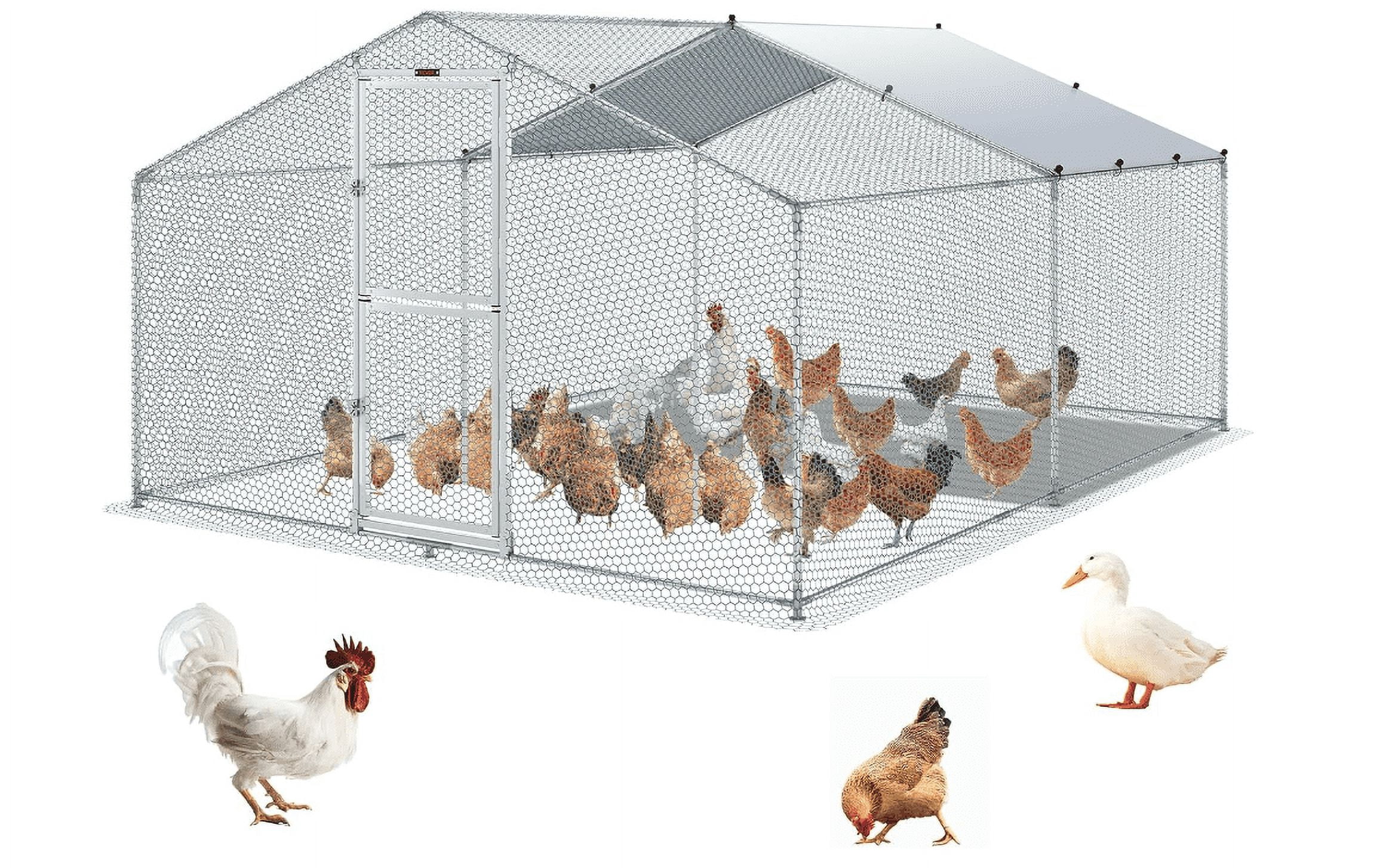 Maritcute Large Metal Chicken Run, Chicken Pen with Waterproof Cover ...