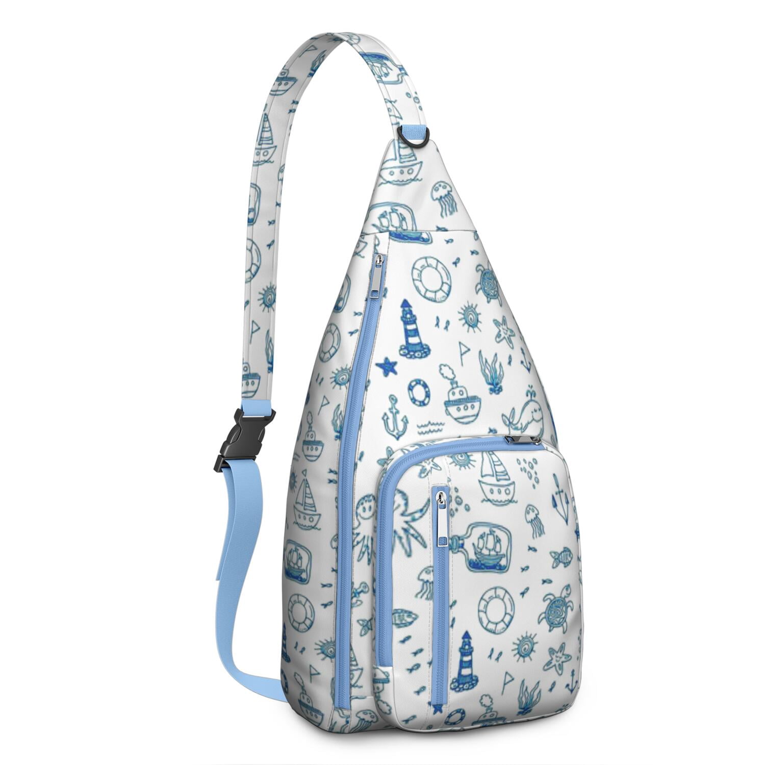 Maritime Shoulder Bag - Vintage Ocean Voyage Theme with Ship Wheel ...