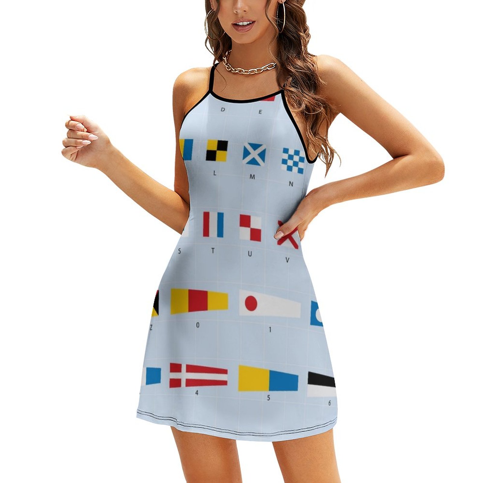 Maritime Signal Flags Poster Sweet Elegant Dress Women Korean Kawaii ...