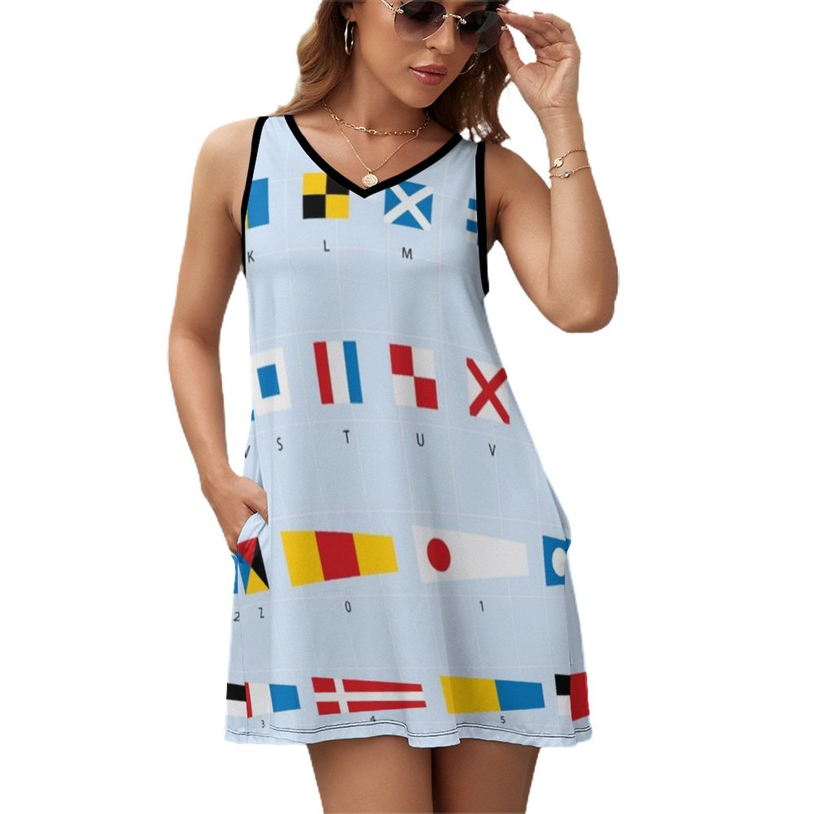 Maritime Signal Flags Poster Sweet Elegant Dress Women Korean Kawaii ...