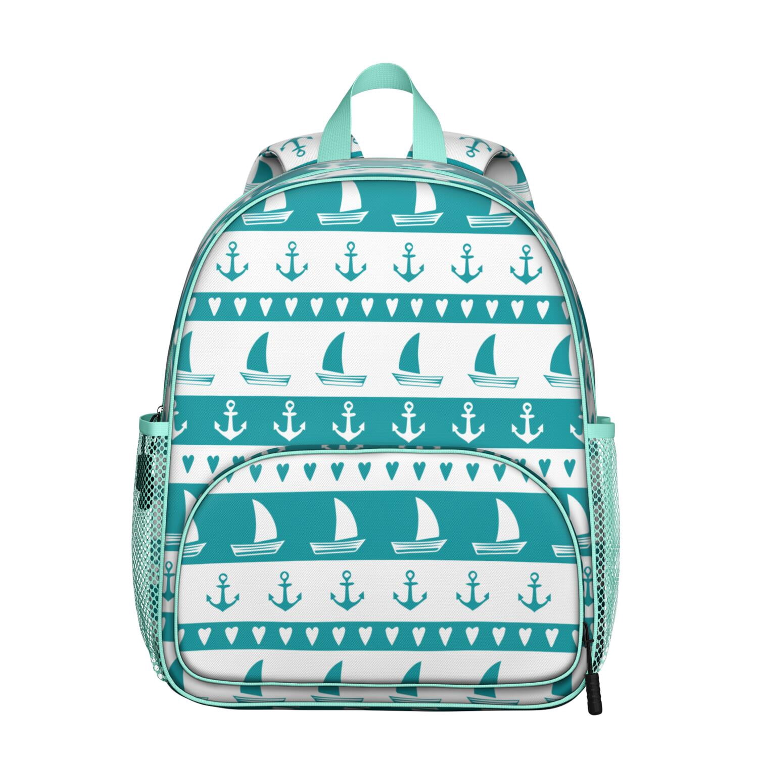 Maritime Style Backpack with Helm and Wave Art, Lightweight Nautical ...