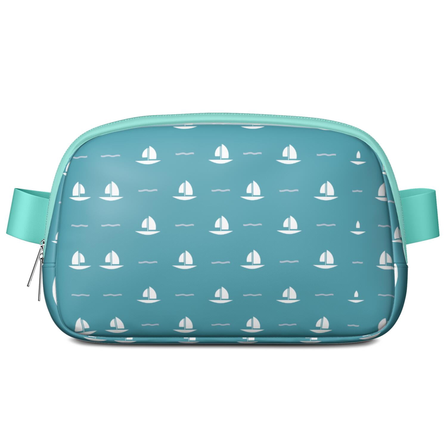Maritime Travel Fanny Pack – Ocean-Themed Waist Bag with Vessel, Sail ...
